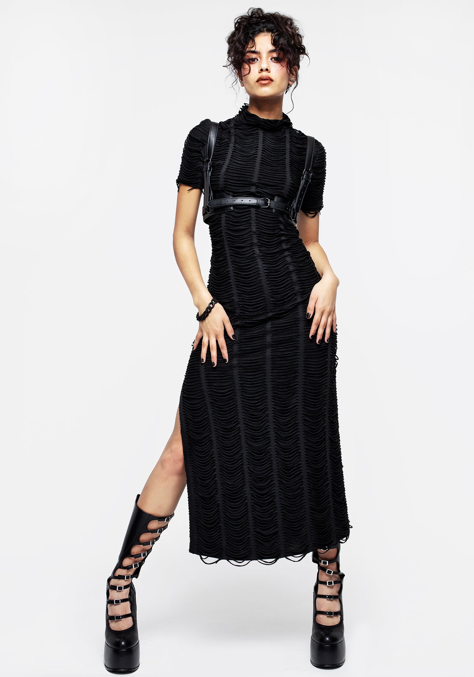 Feud Distressed Maxi Dress | Disturbia - Shop Women's Gothic, Alternative & Dark Romantic ...