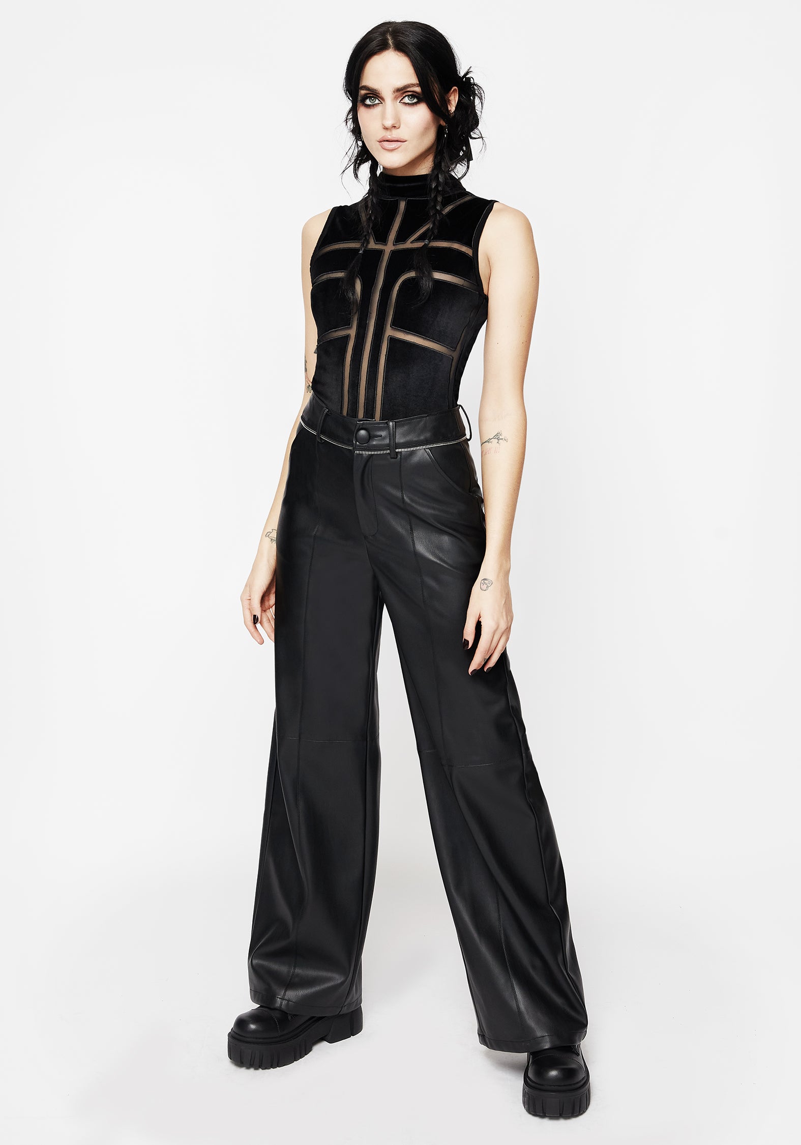 Vespertine High Neck Velour Bodysuit | Disturbia - Shop Women's Gothic, Alternative & Dark ...