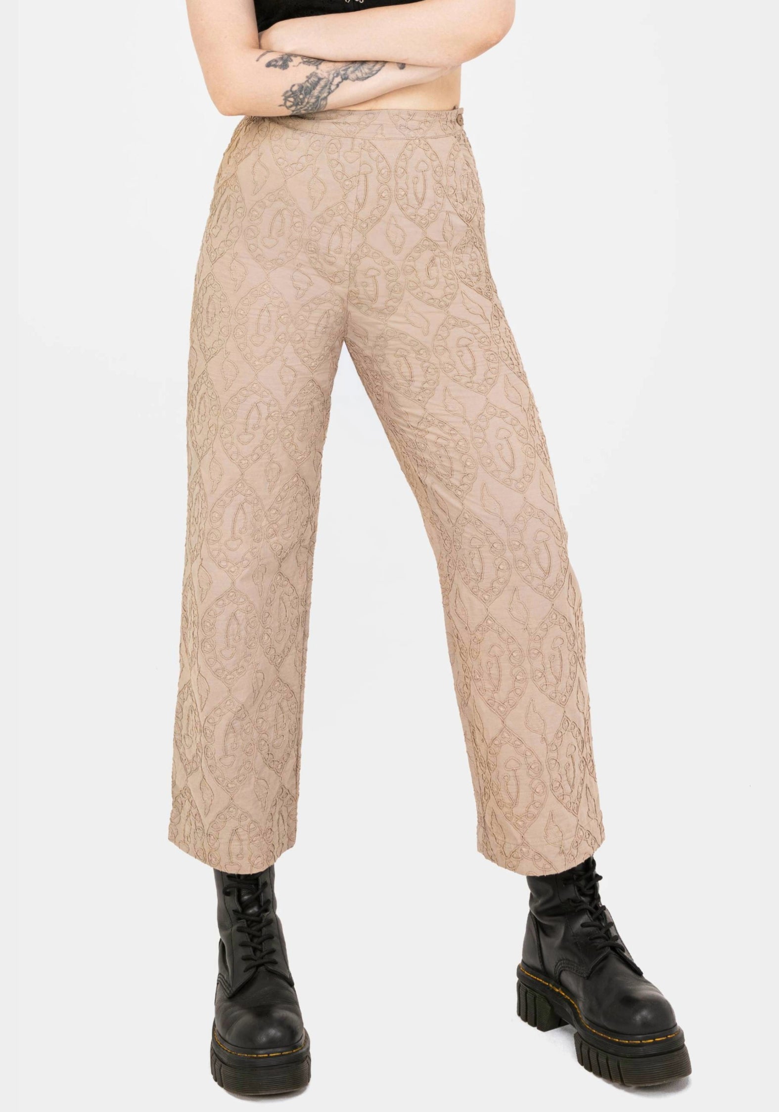 Suma Cotton Textured Pull On Tapered Trouser | Disturbia - Shop Women's Gothic, Alternative ...