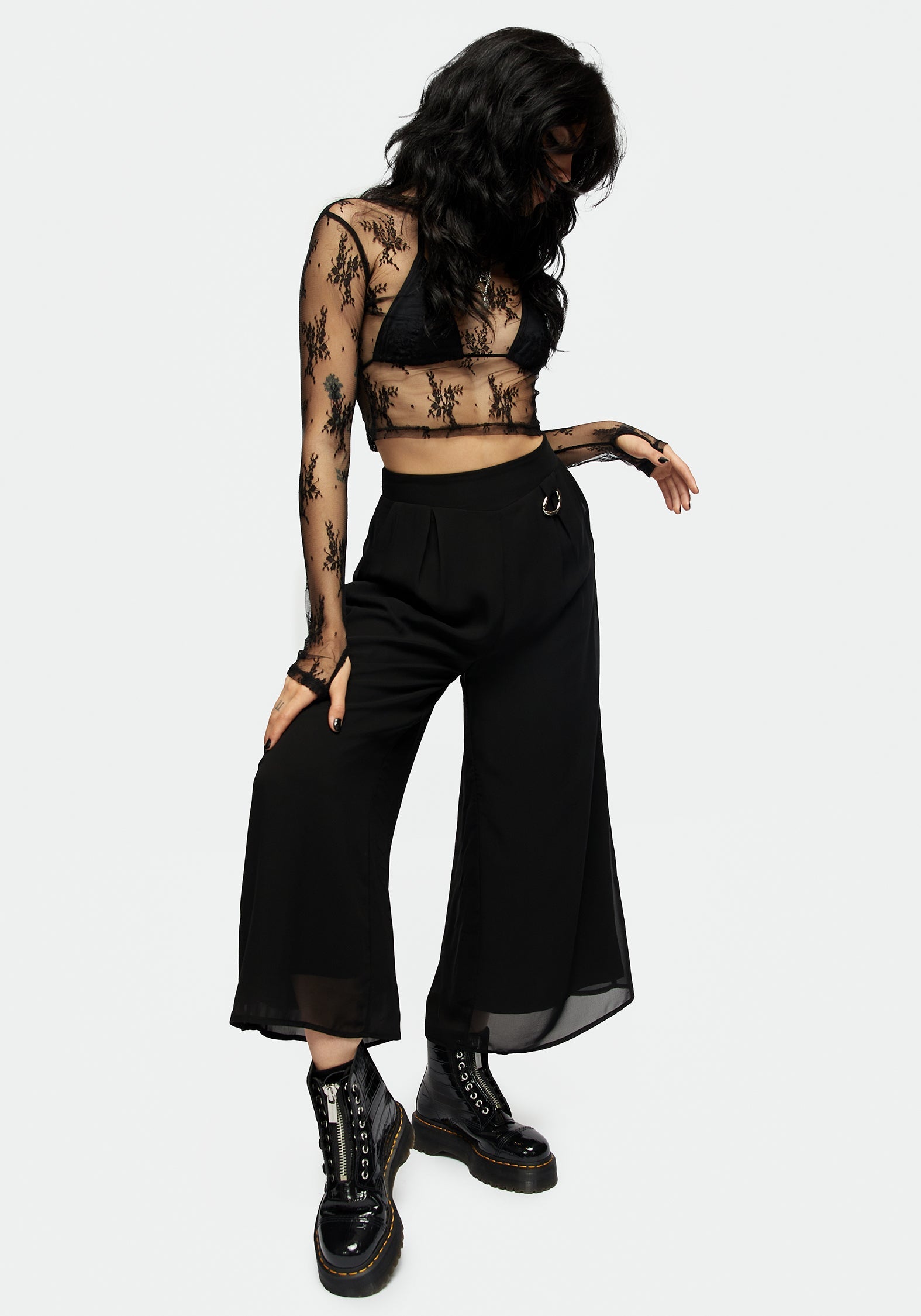 Descensum Culotte Trousers | Disturbia - Shop Women's Gothic, Alternative & Dark Romantic ...