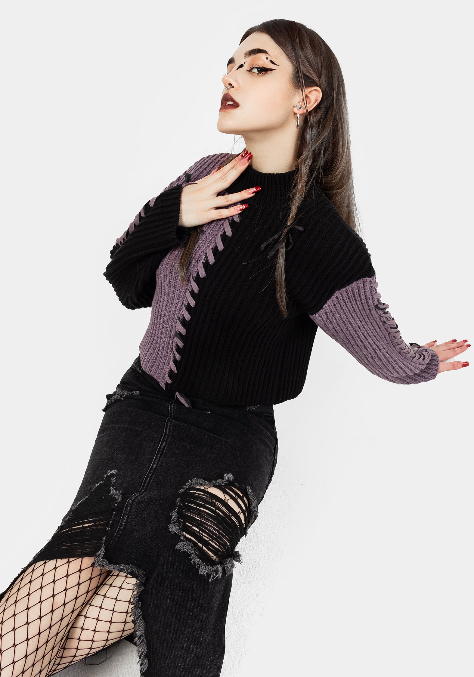 Ursula Distressed Denim Midaxi Skirt | Disturbia - Shop Women's Gothic ...