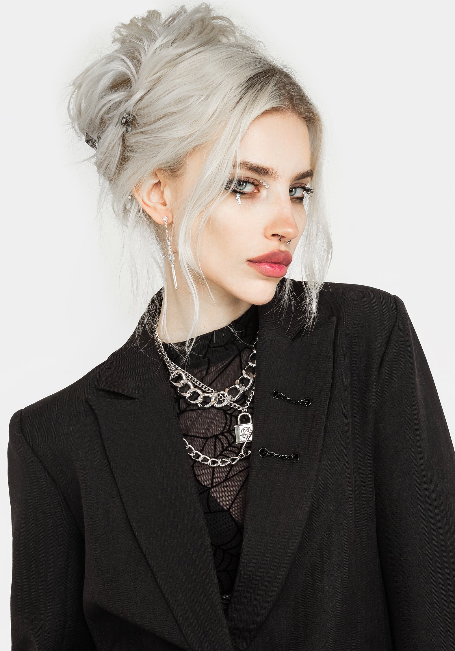 Juno Relaxed Chain Detail Blazer | Disturbia - Shop Women's Gothic ...