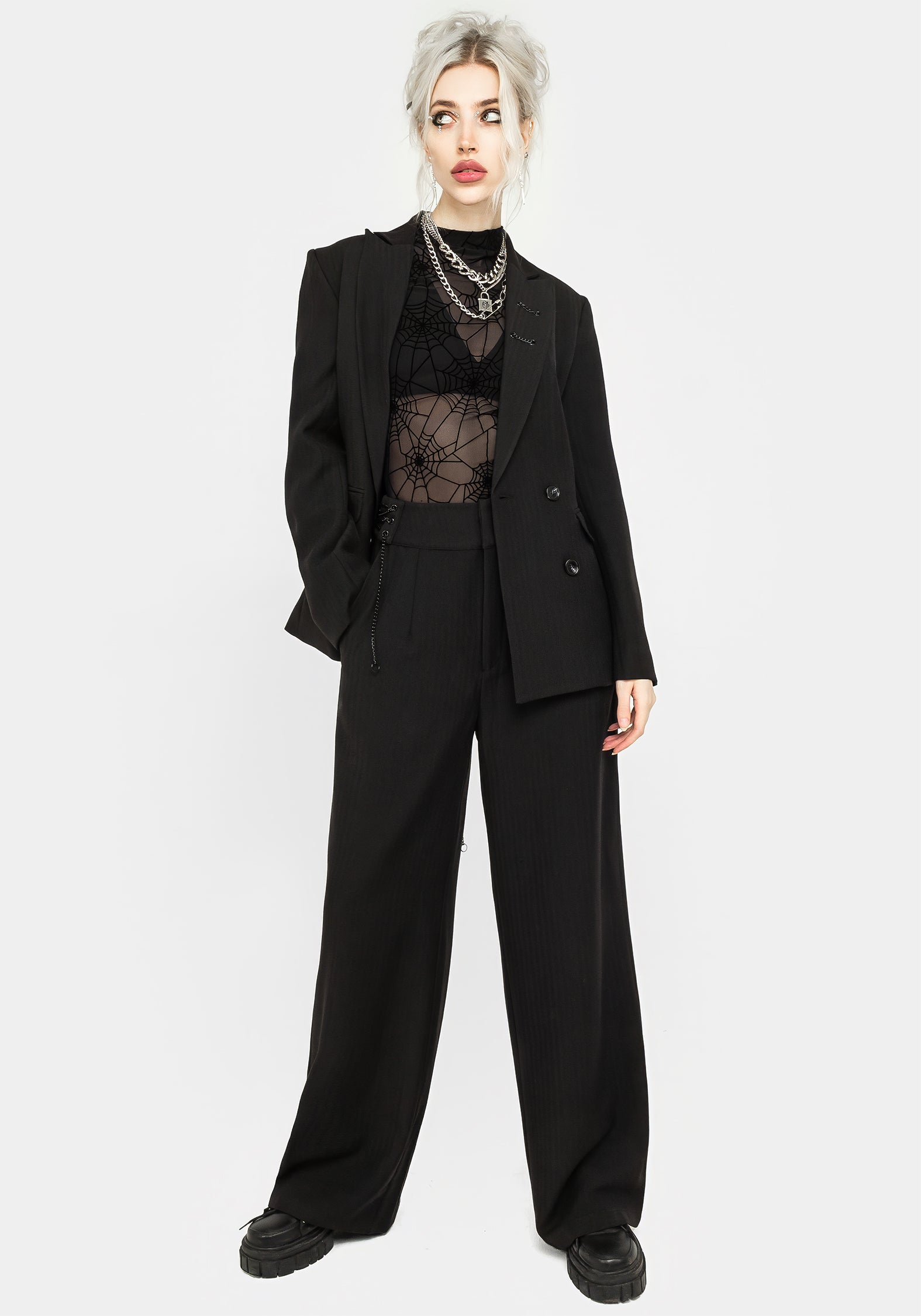 Juno Relaxed Chain Detail Blazer | Disturbia - Shop Women's Gothic ...
