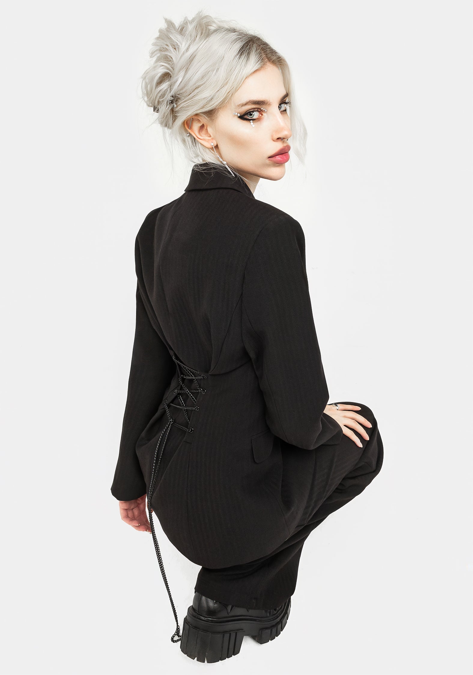 Juno Relaxed Chain Detail Blazer | Disturbia - Shop Women's Gothic ...