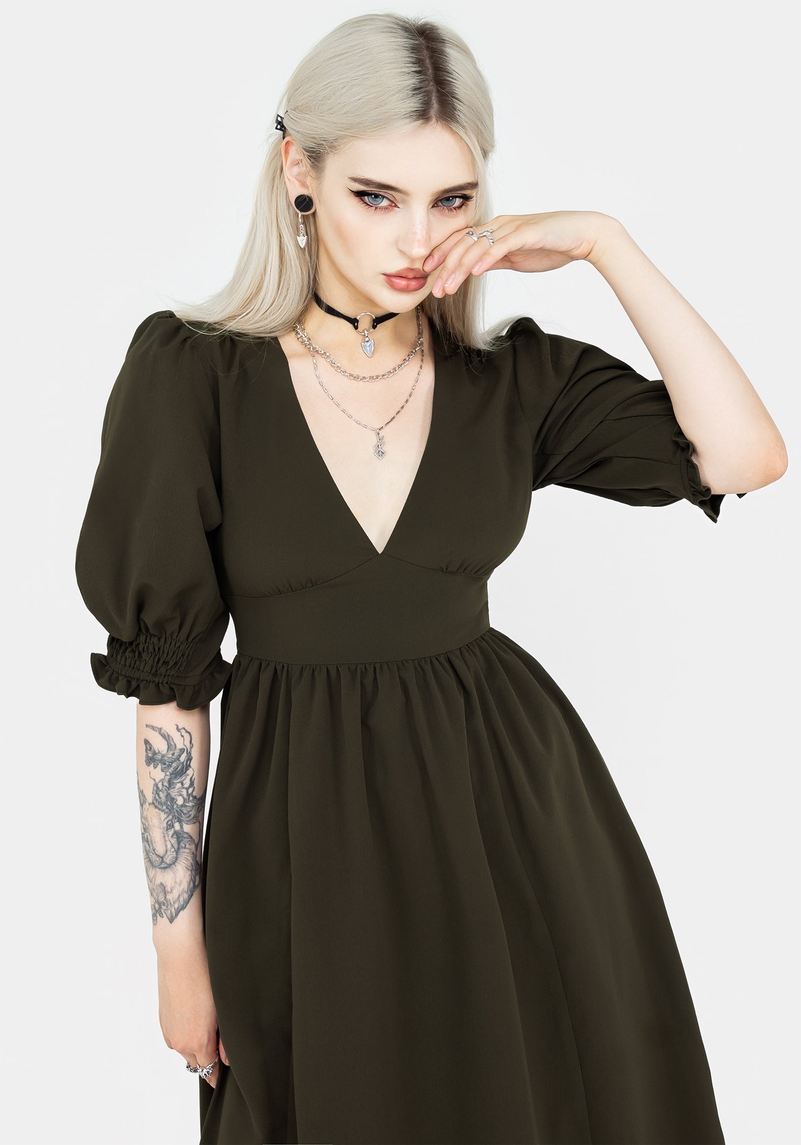 Divination Textured Midi Dress - Green | Disturbia - Shop Women's ...