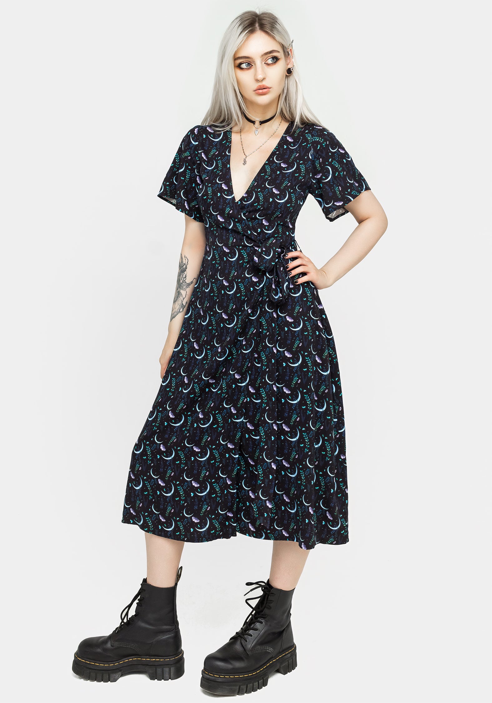 Diana Moon Moth Midi Dress | Disturbia - Shop Women's Gothic ...