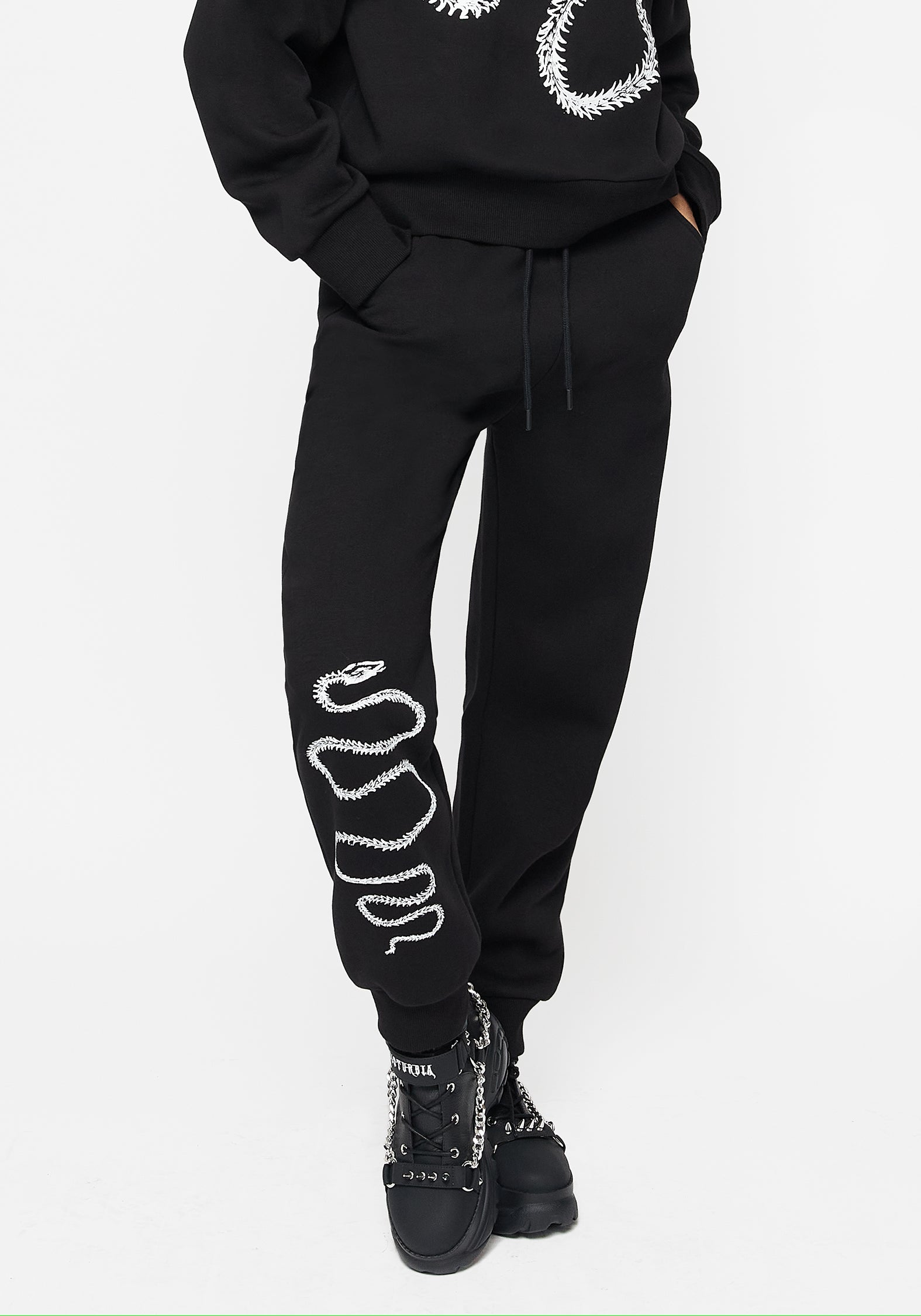 Ophis Snake Skeleton Print Sweatpants | Disturbia - Shop Women's Gothic ...