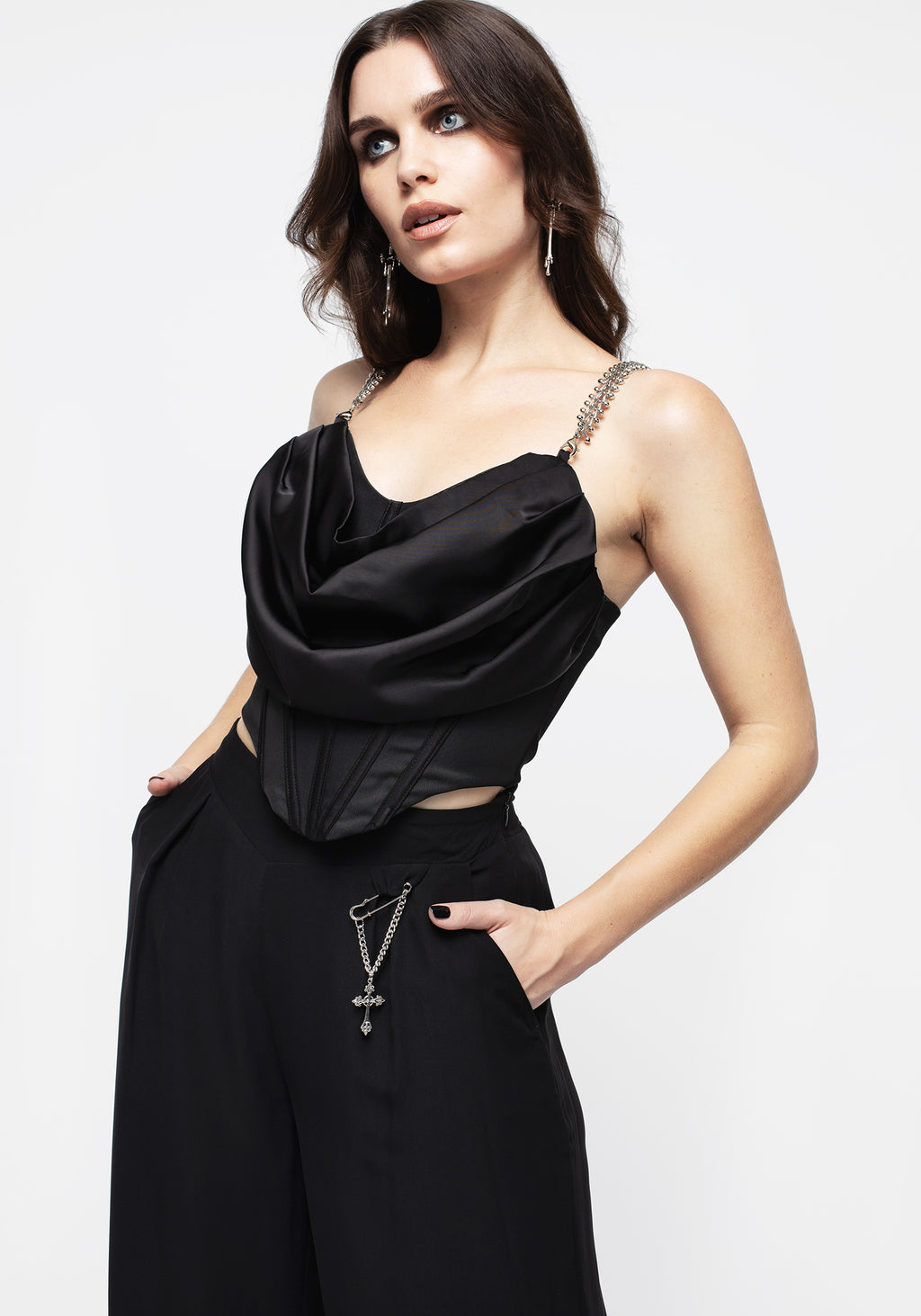 Helica Ruffle Corset Top | Disturbia - Shop Women's Gothic, Alternative ...