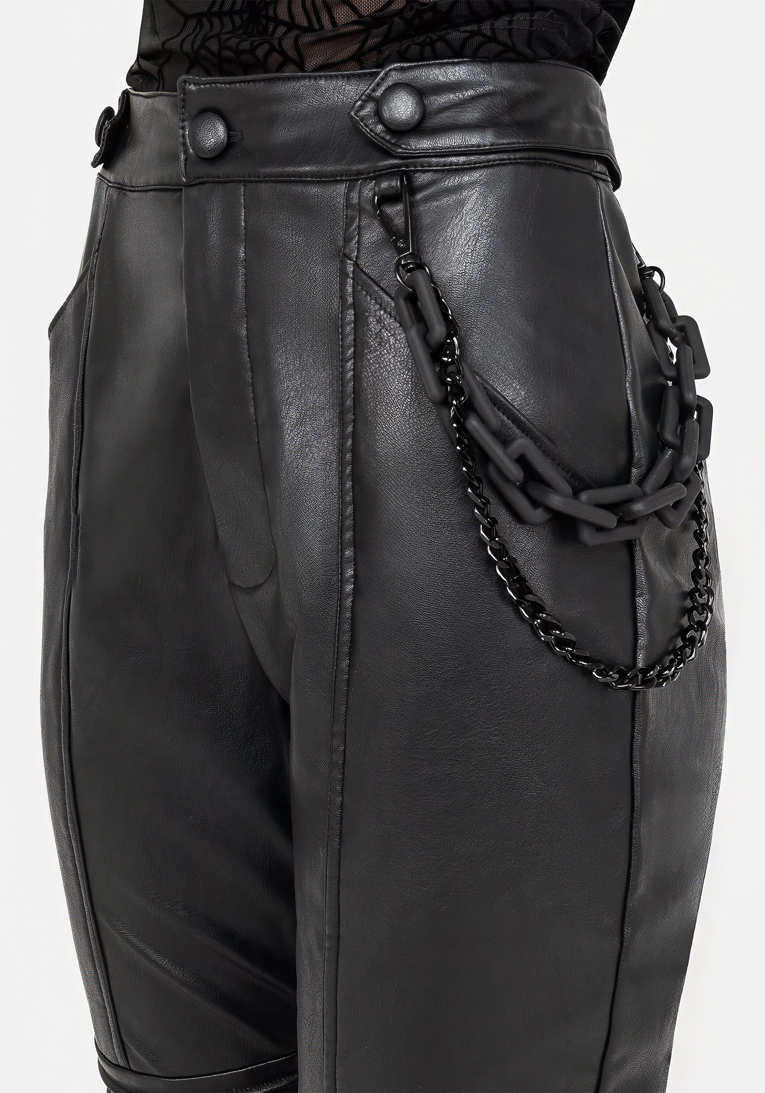 Outlaw PU Biker Chain Leggings | Disturbia - Shop Women's Gothic ...