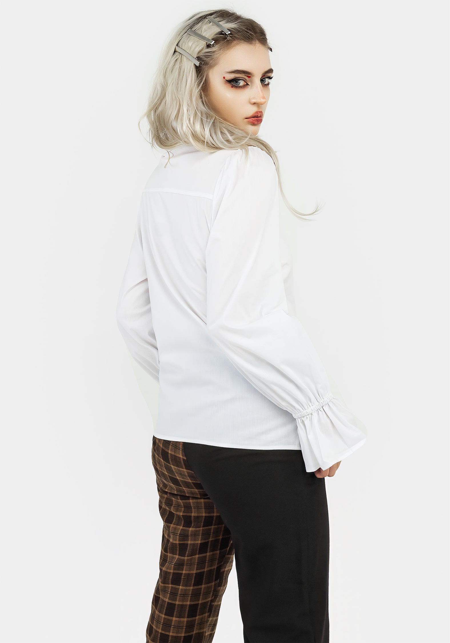 Tempora Embroidered Button Up Shirt | Disturbia - Shop Women's Gothic ...