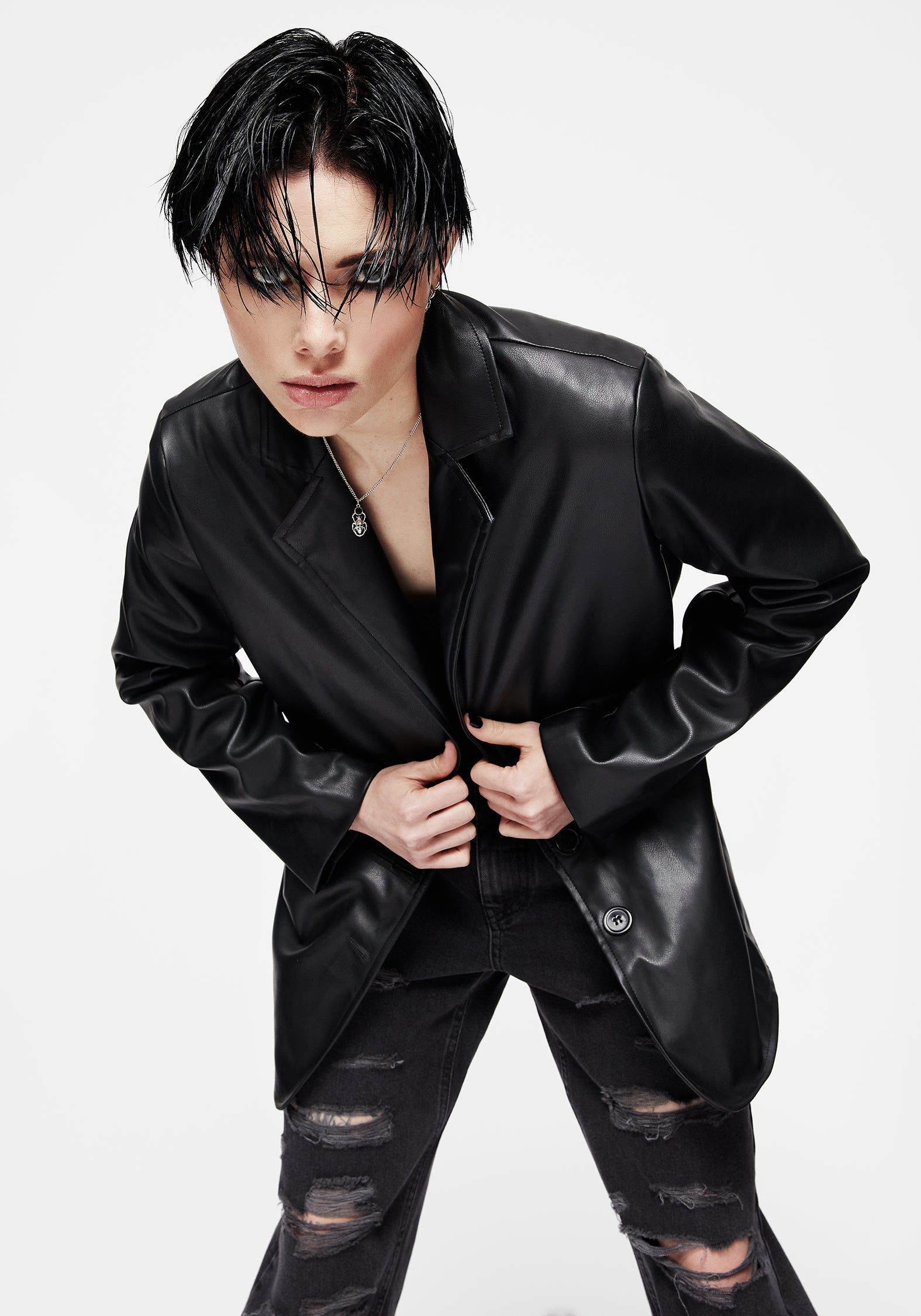 Oracle Faux Leather Blazer | Disturbia - Shop Women's Gothic ...