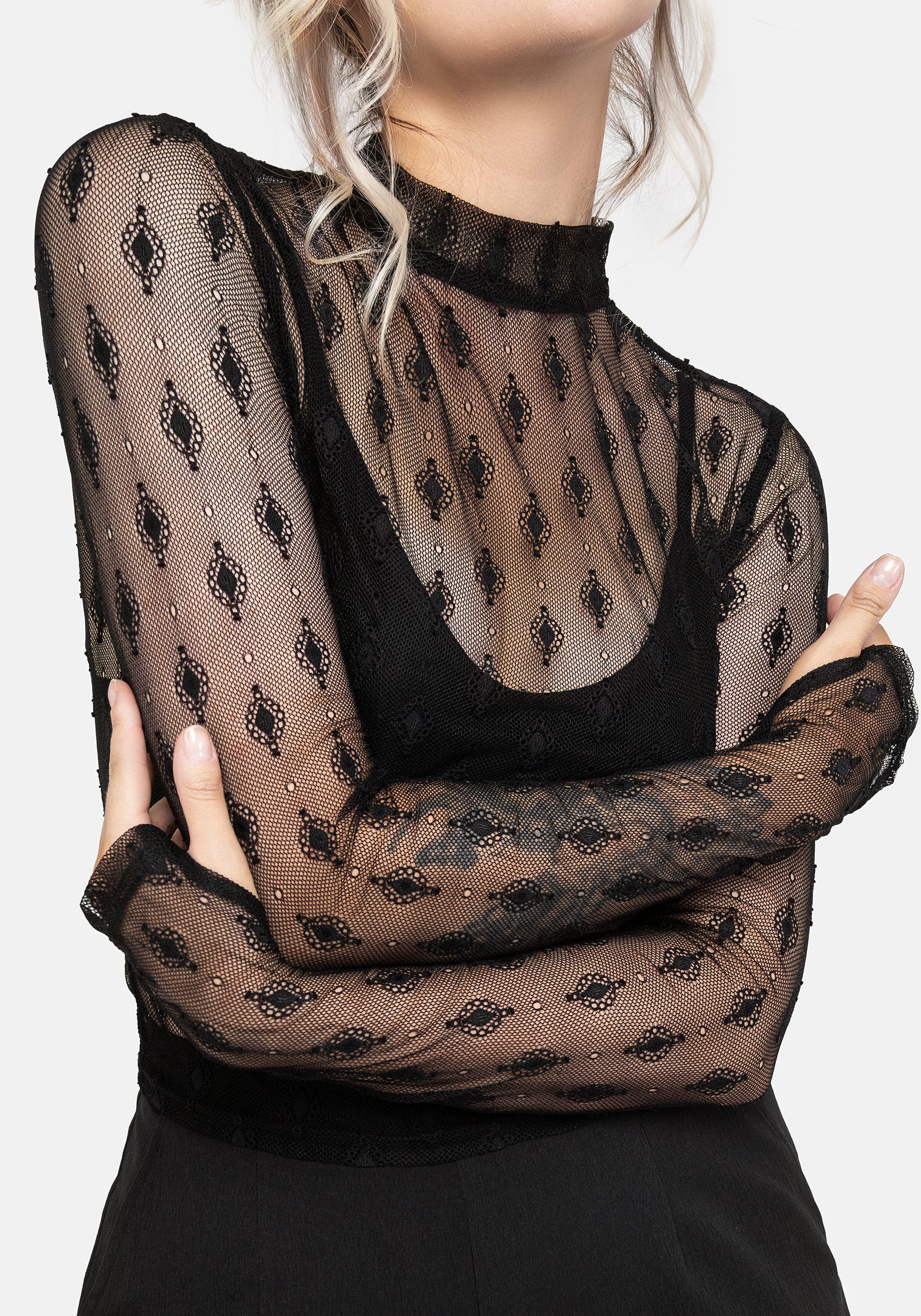 Essendi Long Sleeve Mesh Top | Disturbia - Shop Women's Gothic ...