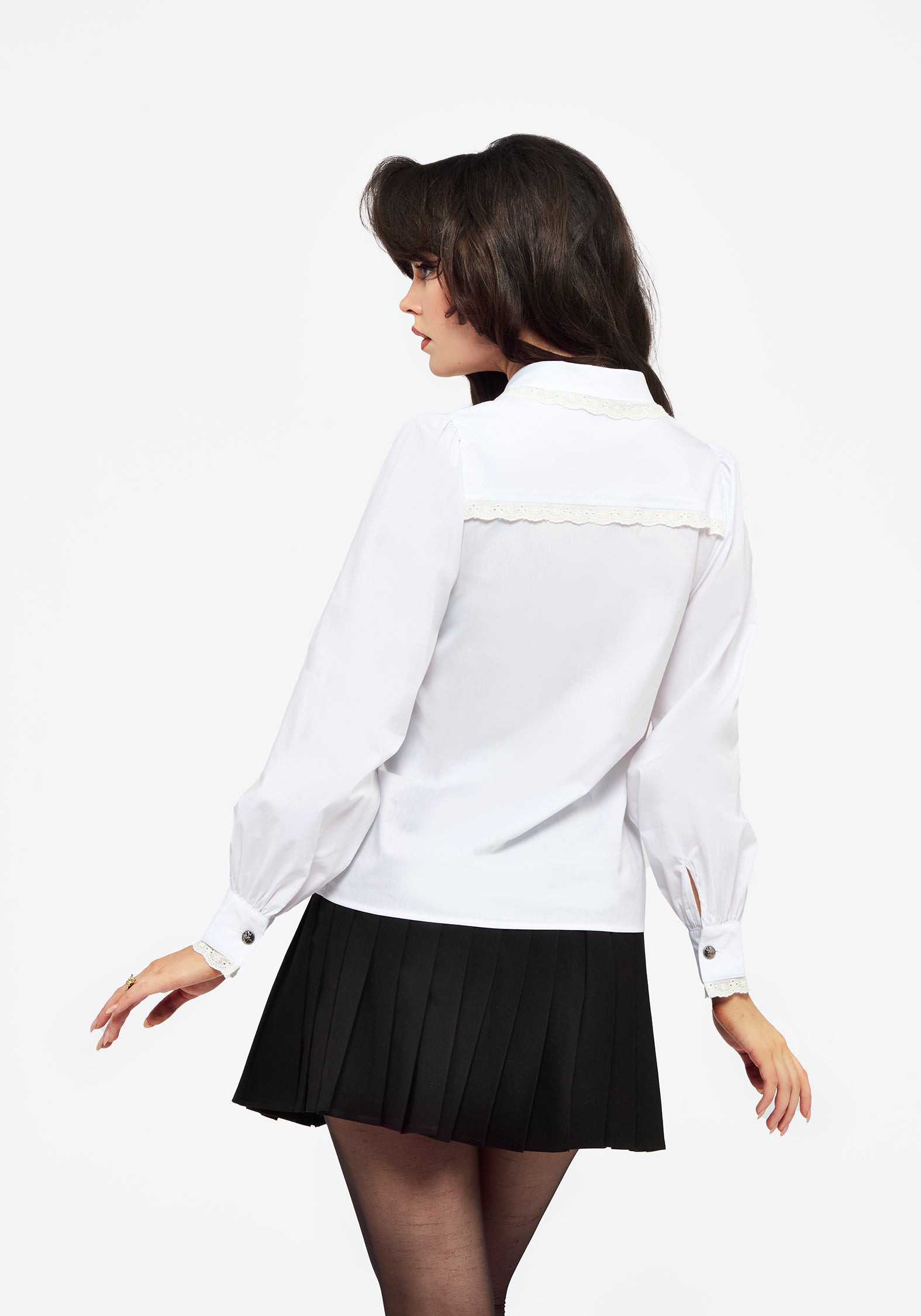 Grace Lace Trim Button Up Shirt | Disturbia - Shop Women's Gothic ...