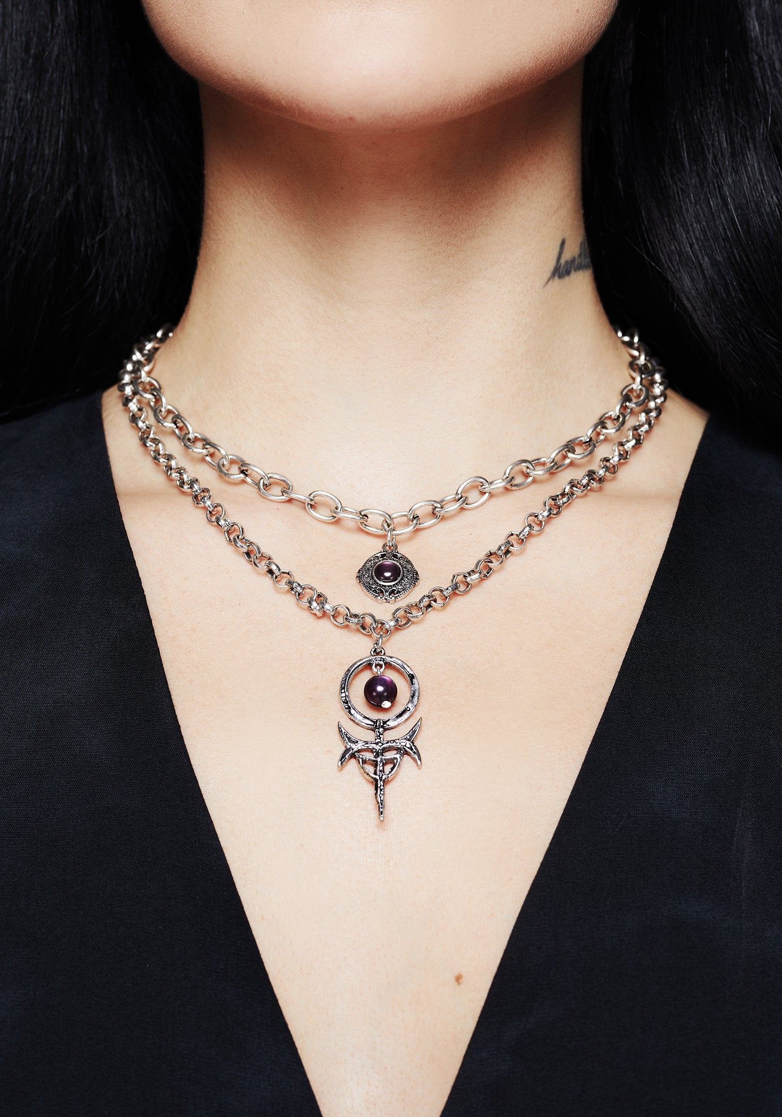 Manea Layered Multichain Necklace | Disturbia - Shop Women's Gothic ...