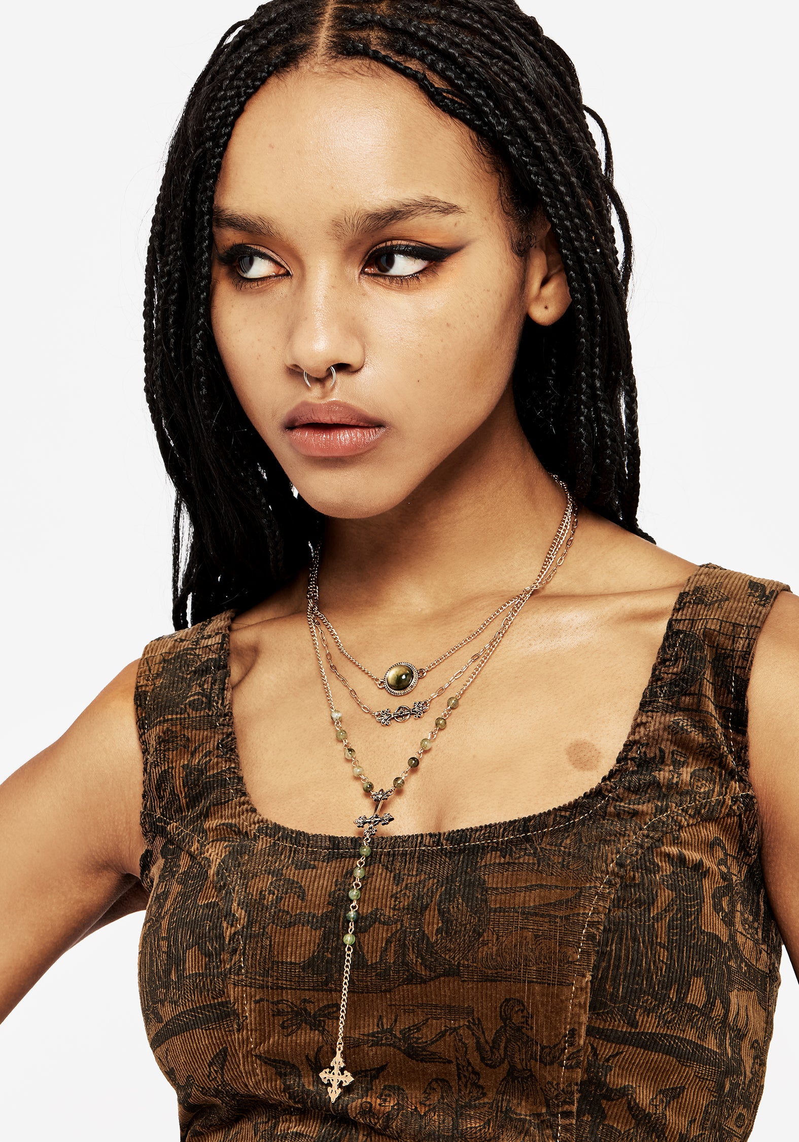 Viridity Layered Gem Multichain Necklace | Disturbia - Shop Women's ...