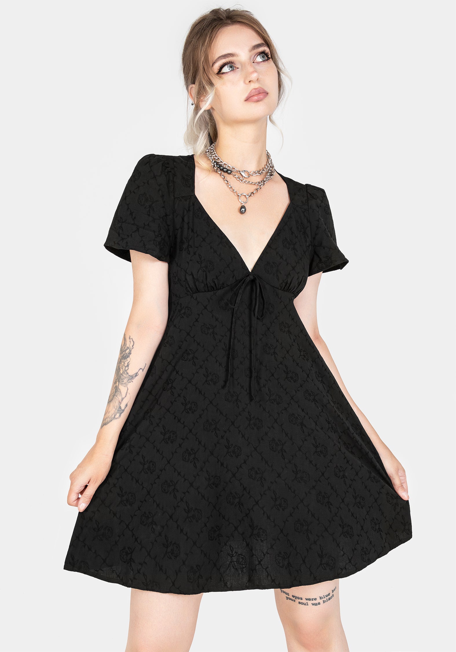 Polgara Floral Jacquard Mini Dress | Disturbia - Shop Women's Gothic ...