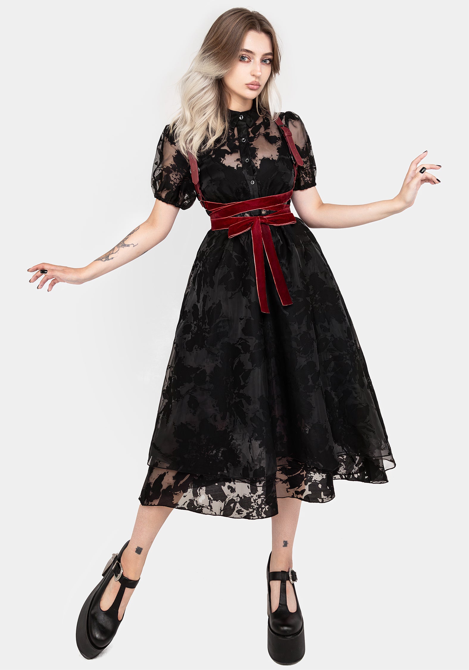 Spectre Layered Midi Shirt Dress | Disturbia - Shop Women's Gothic ...