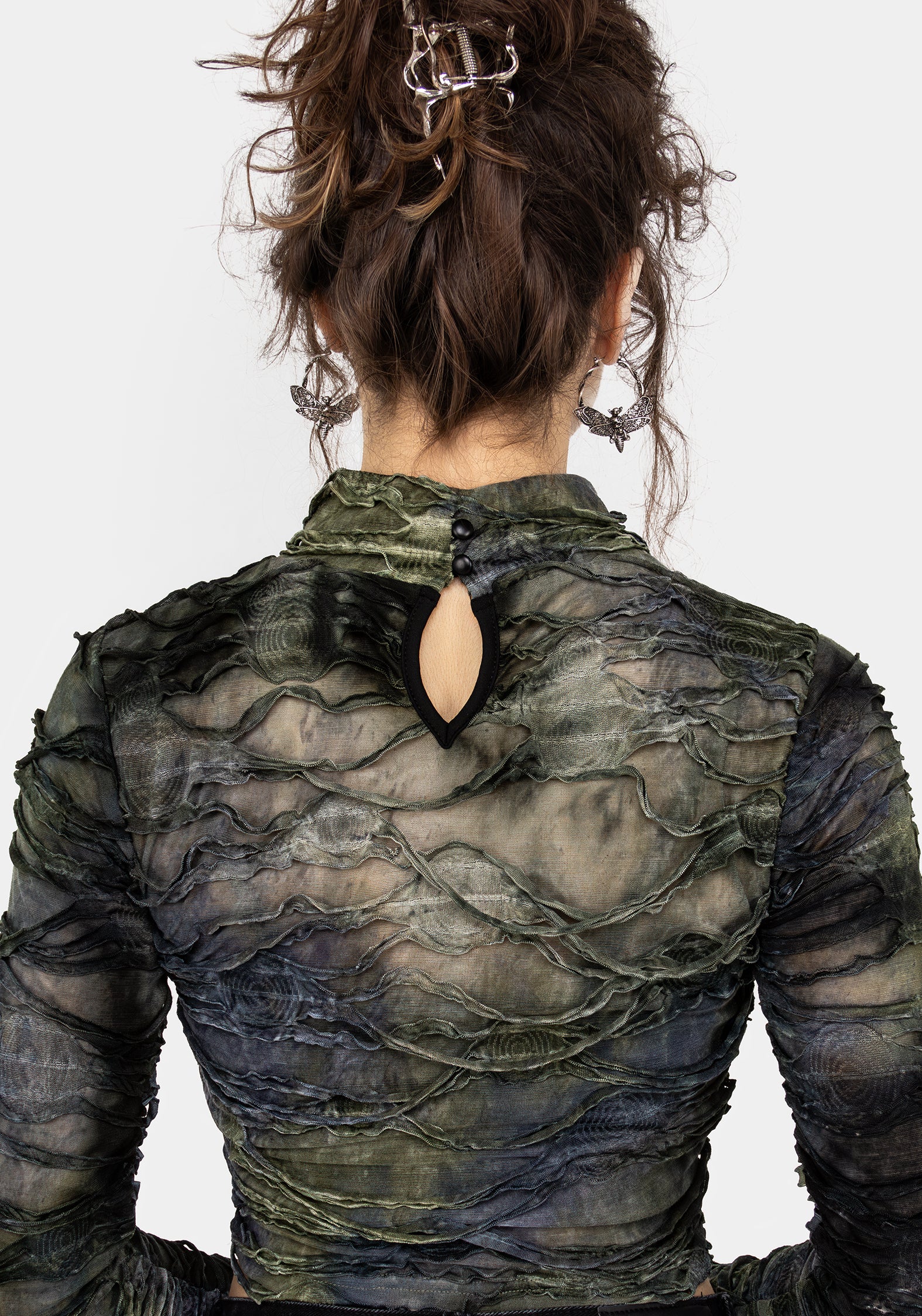 Chlorella Distressed Long Sleeve Top | Disturbia - Shop Women's Gothic ...