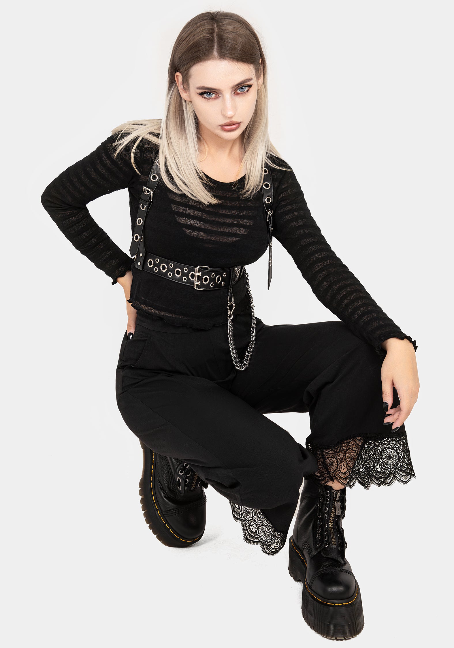 Fury Eyelet Chain Harness | Disturbia - Shop Women's Gothic ...