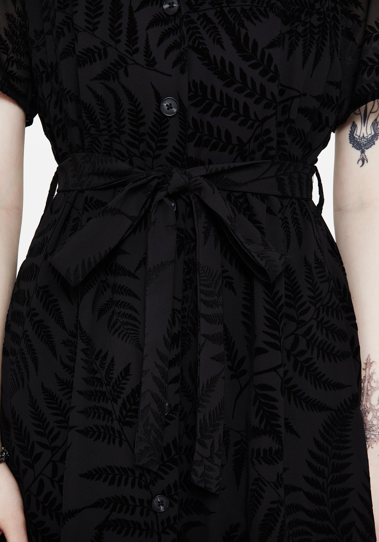 Lunafern Fern Printed Belted Midi Shirt Dress | Disturbia - Shop Women ...