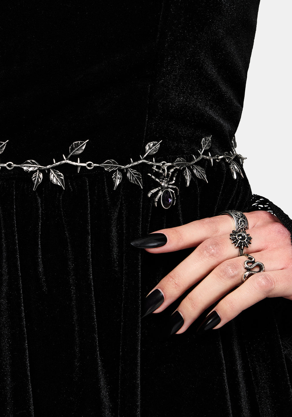 Rosethorn Spider Chain Belt – Disturbia