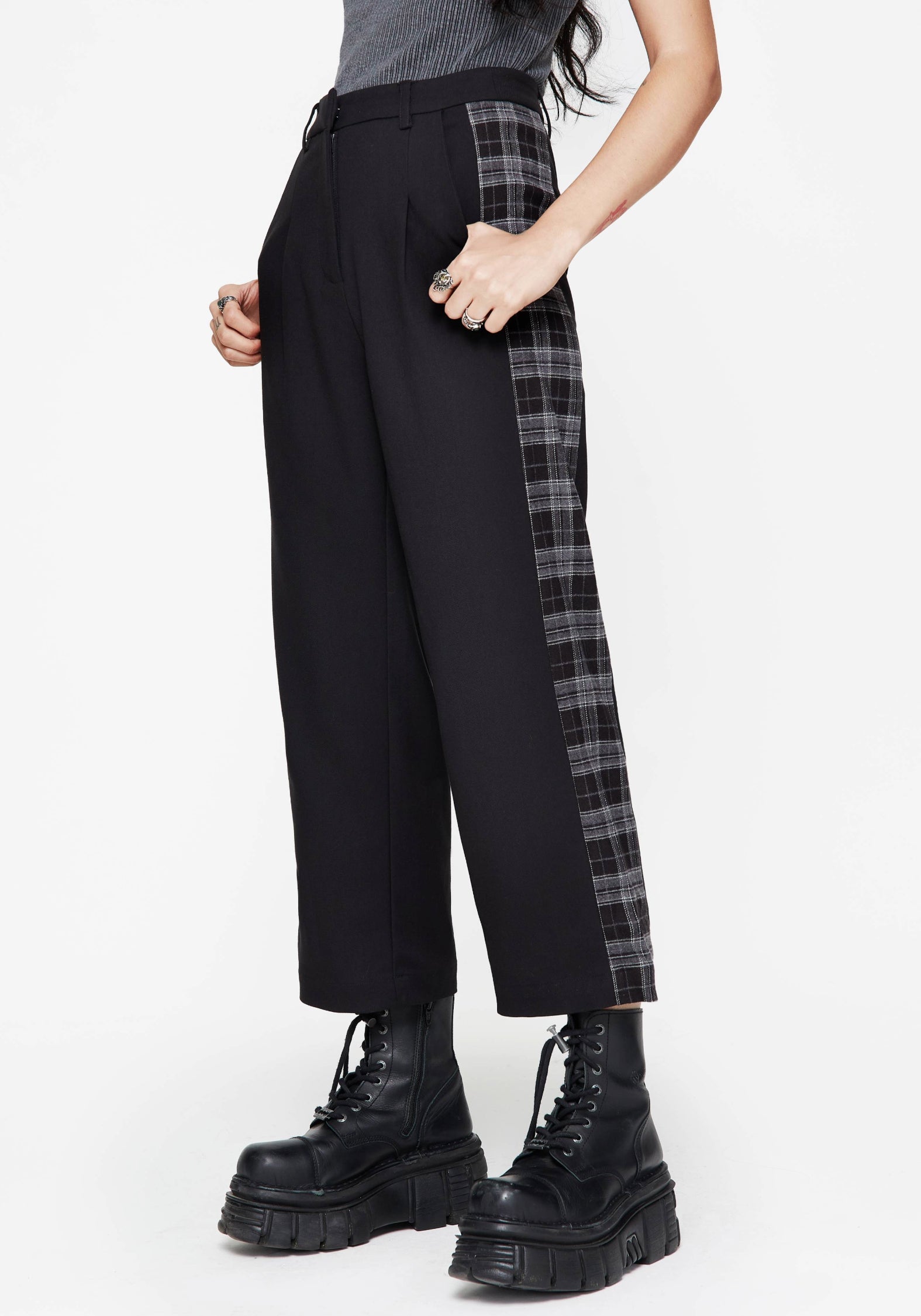 Plutone Spliced Check Straight Leg Trouser – Disturbia