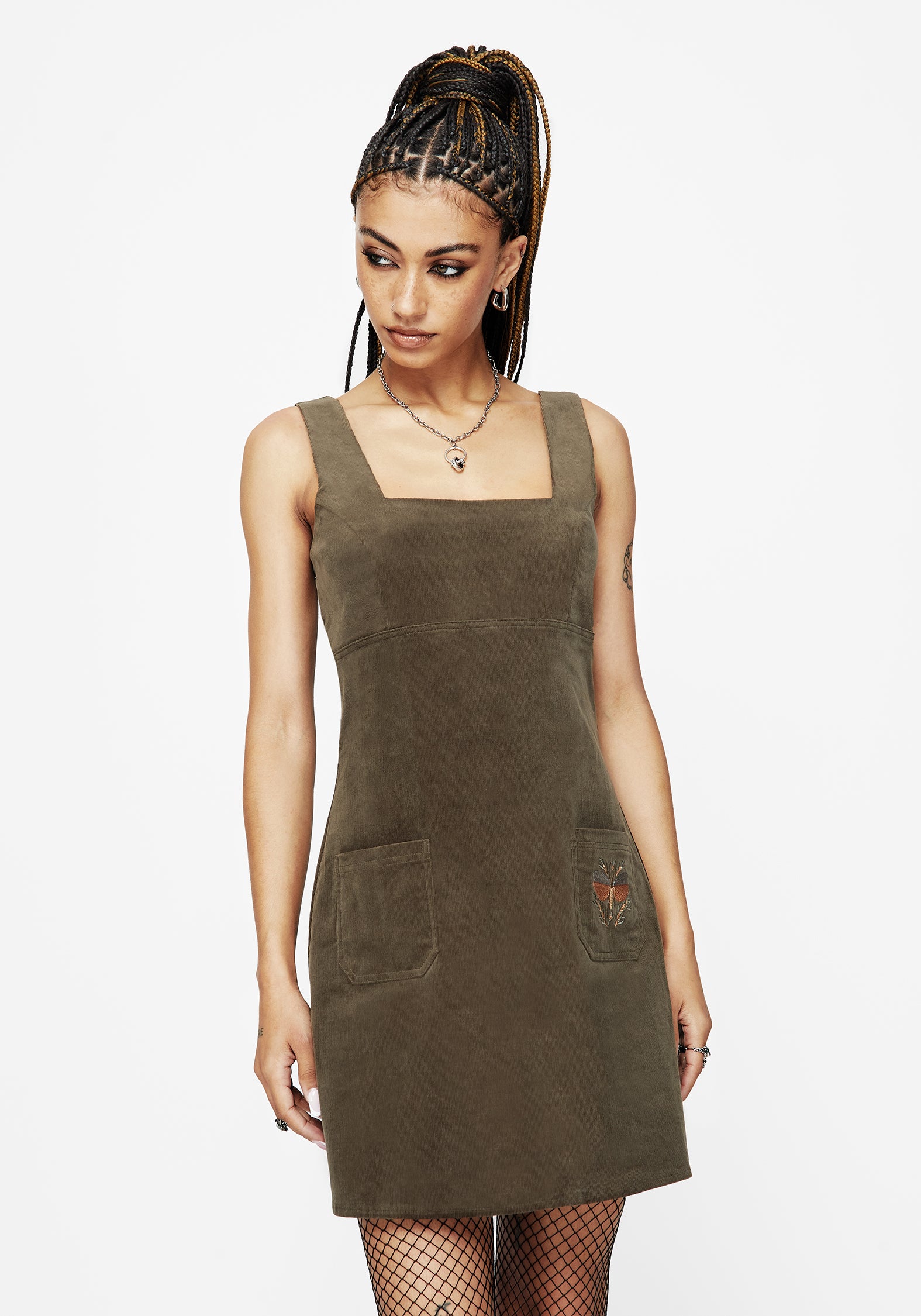 Griffinfly Embroidered Cord Mini Dress – Disturbia