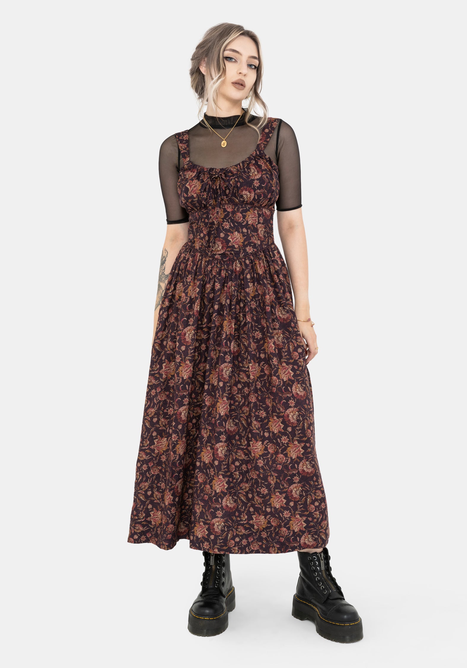 Skye Shirred Back Midaxi Dress | Disturbia - Shop Women's Gothic ...