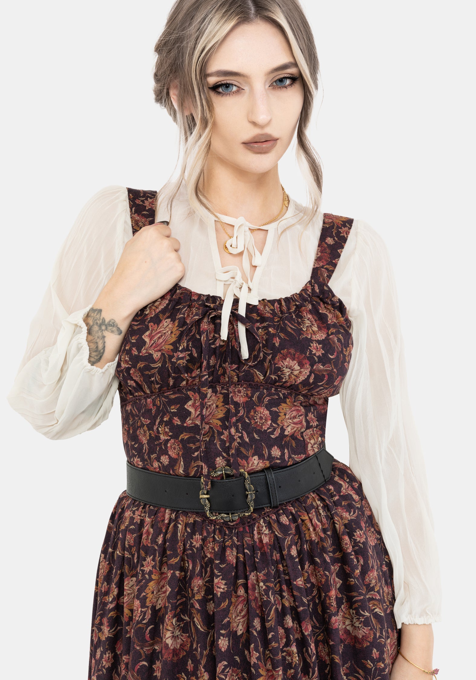 Skye Shirred Back Midaxi Dress | Disturbia - Shop Women's Gothic ...