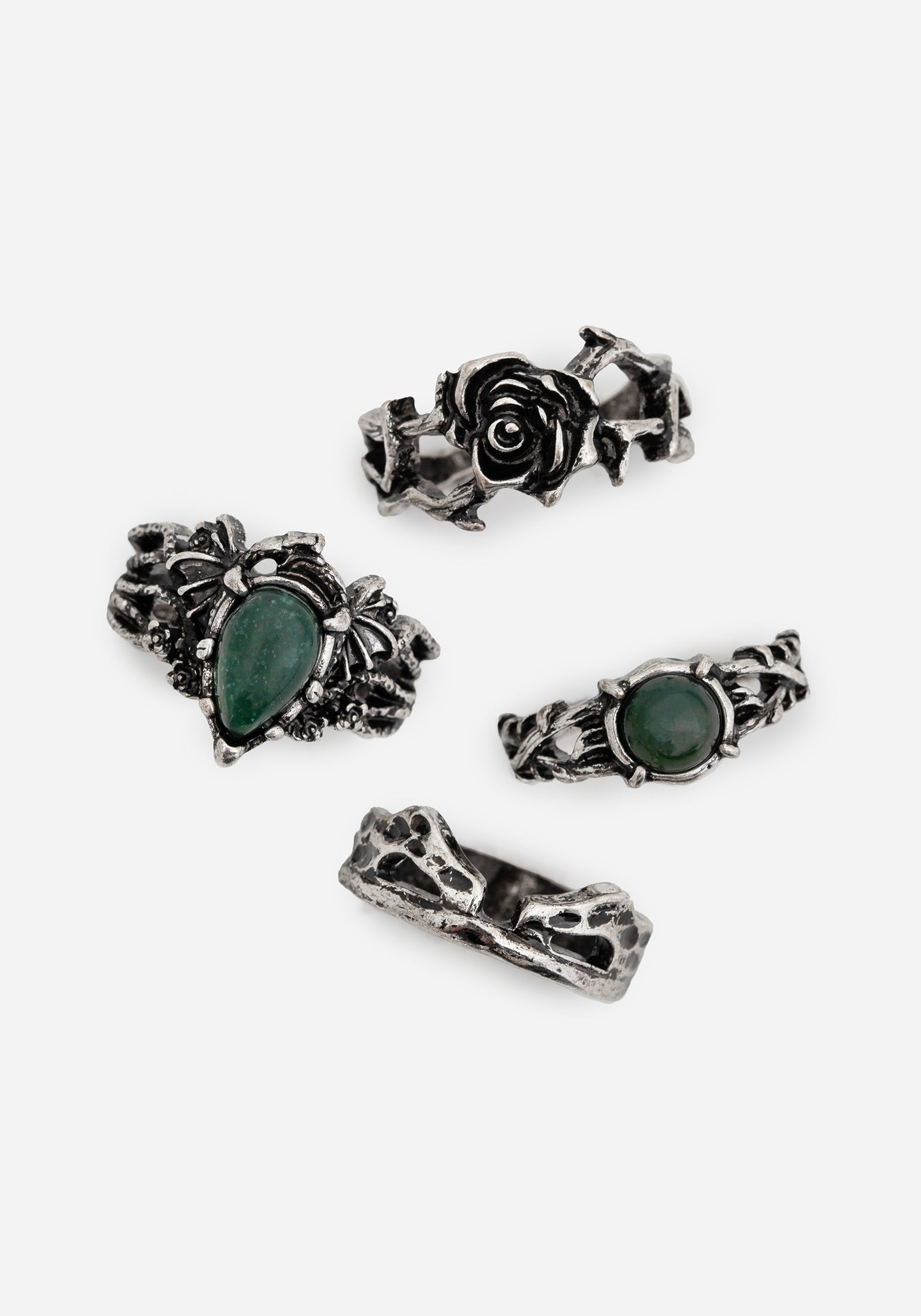 Petra Dragon Ring Set | Disturbia - Shop Women's Gothic, Alternative & Dark Romantic Fashion ...