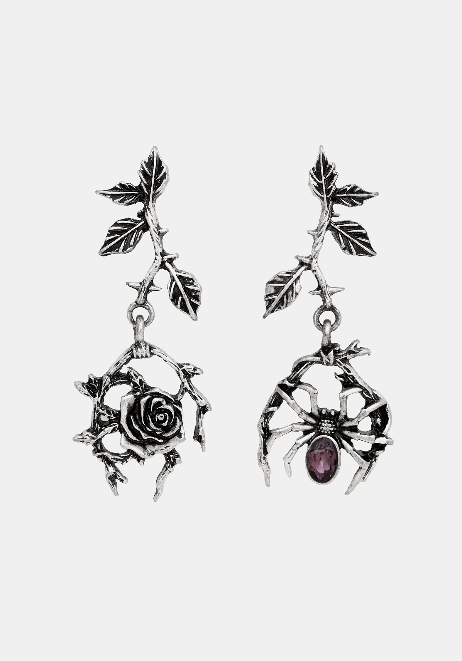 Rosethorn Widow Drop Earrings – Disturbia