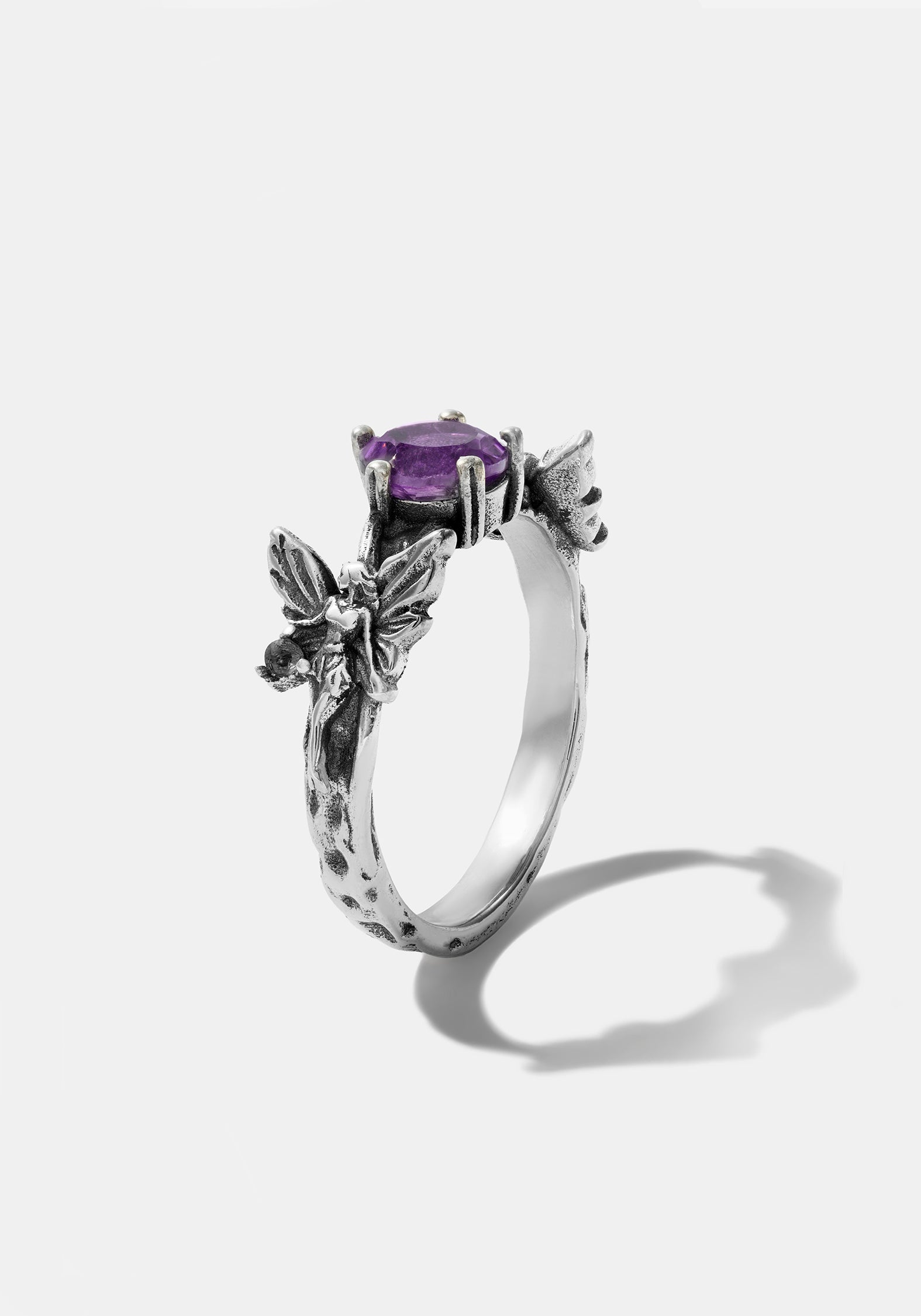 Maypole Sterling Silver Amethyst Fairy Ring – Disturbia