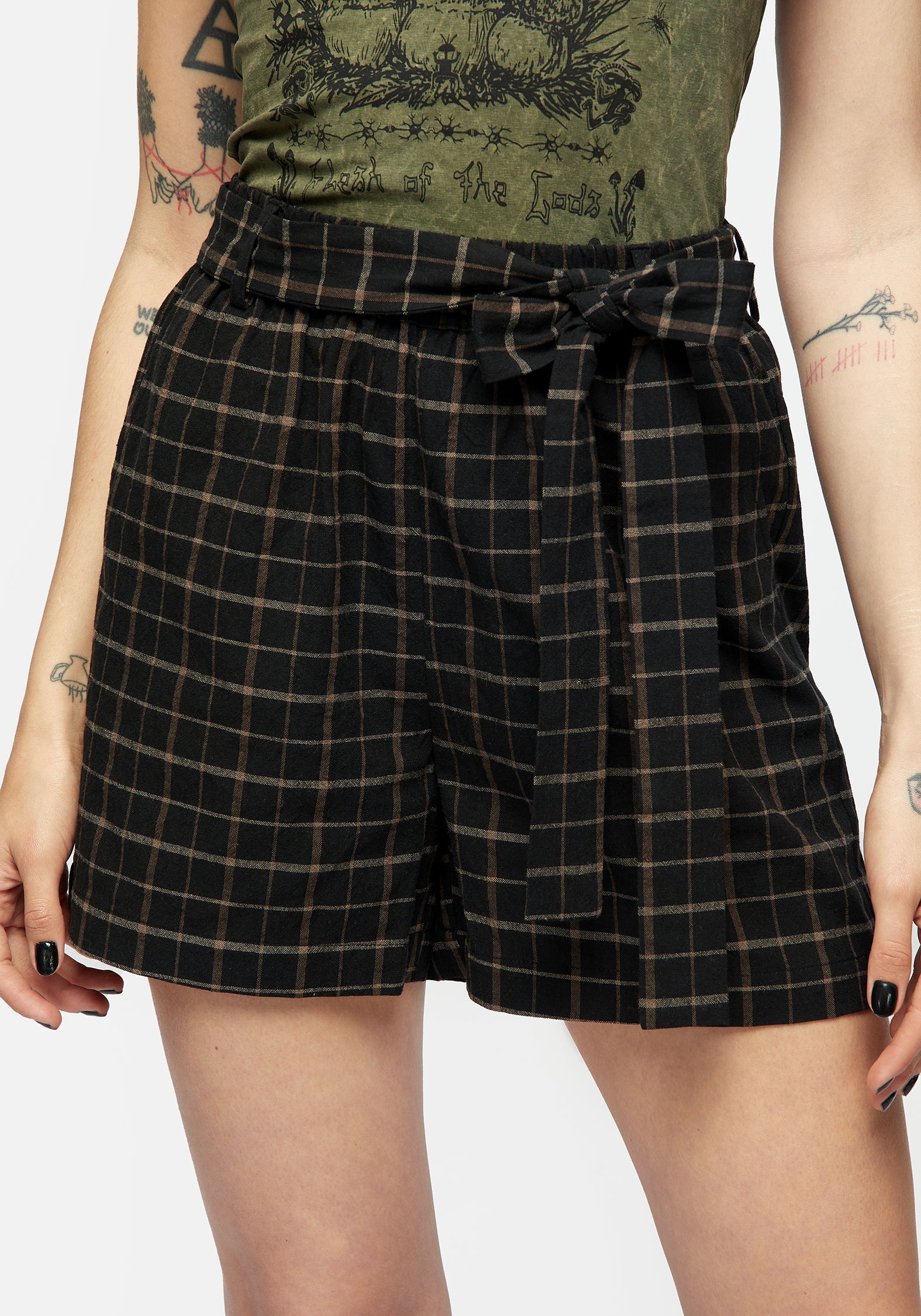 Ransom Tie Waist Shorts | Disturbia - Shop Women's Gothic, Alternative ...