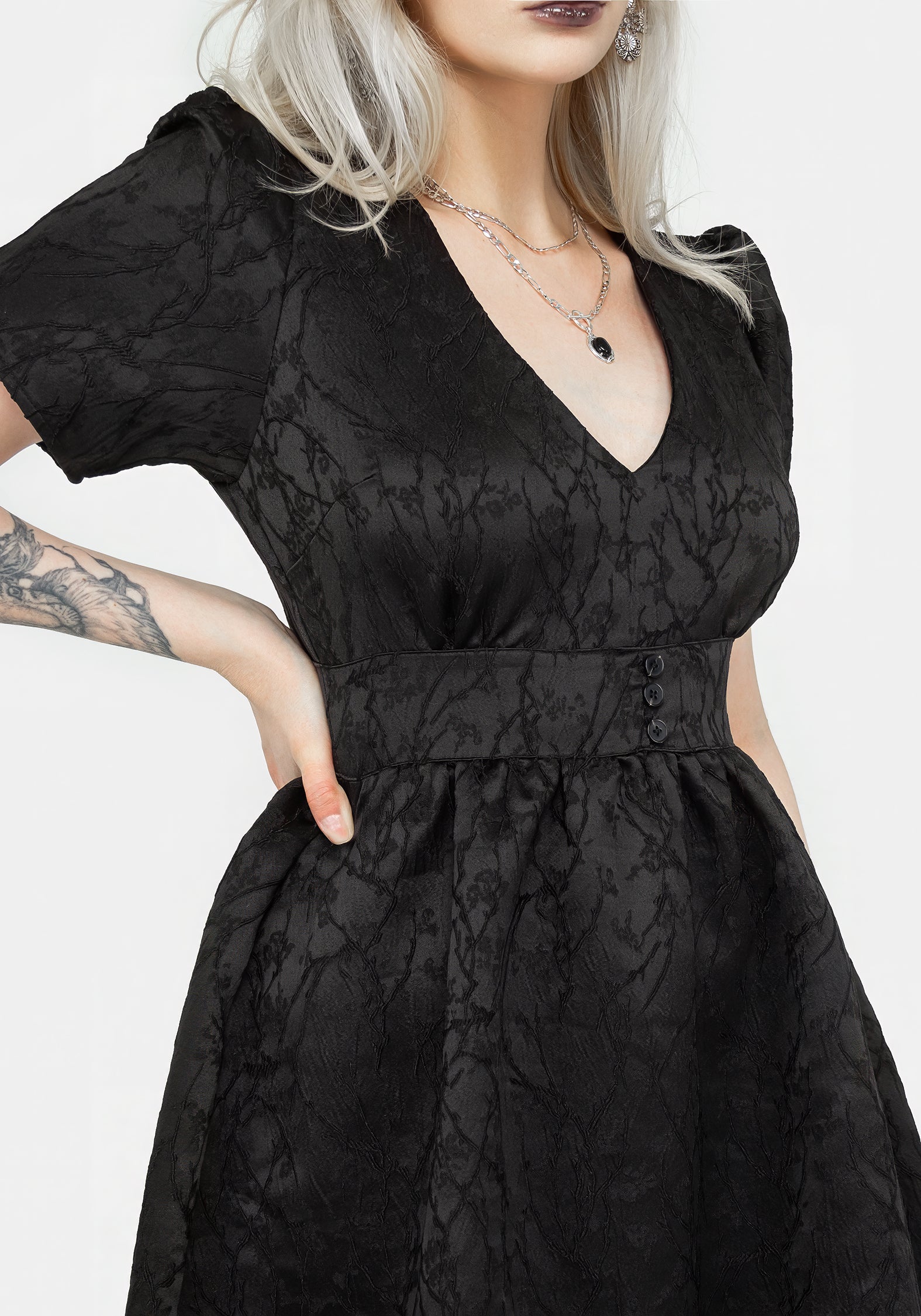 Fracture V-Neck Mini Dress | Disturbia - Shop Women's Gothic ...