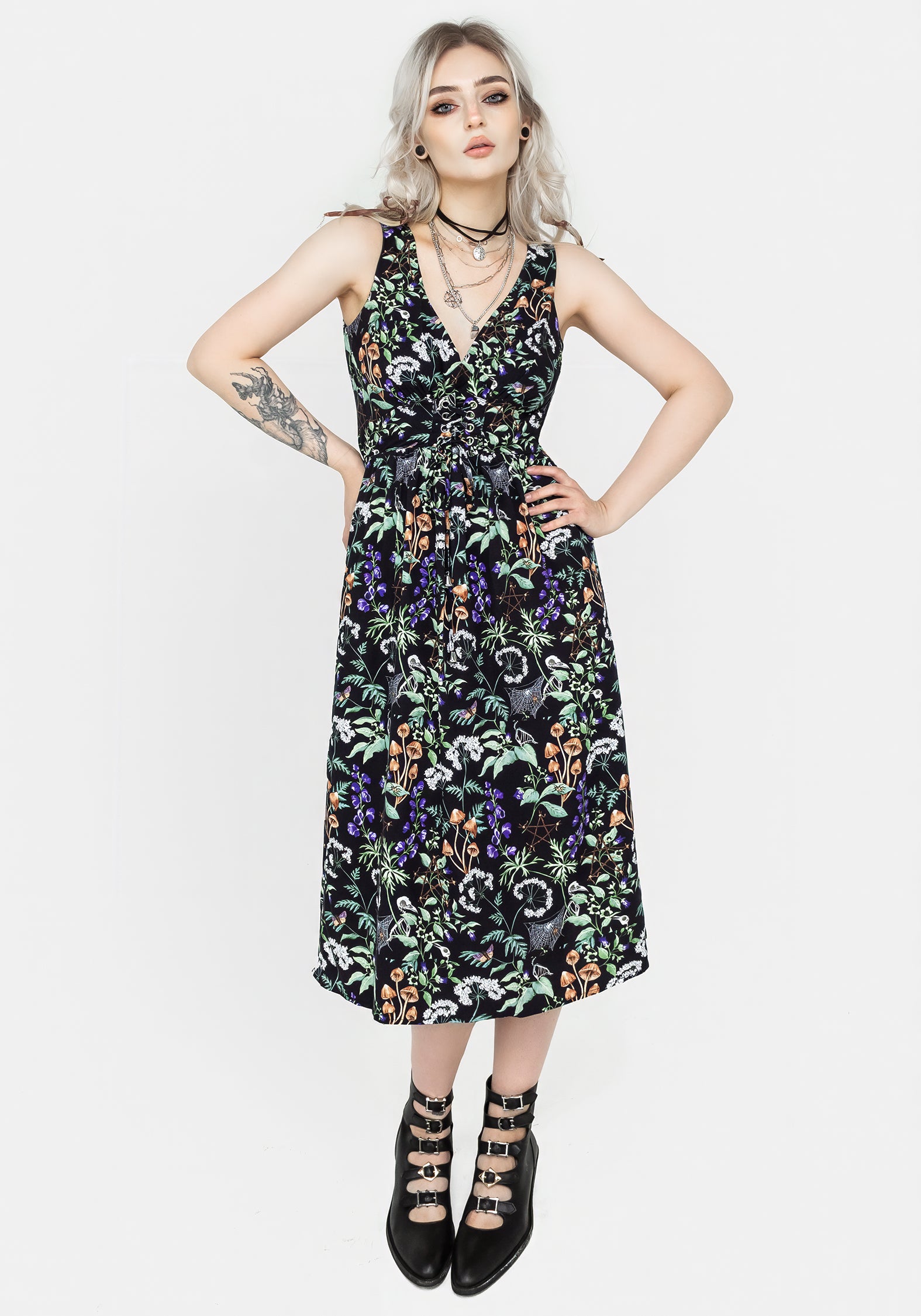 Vesna Lace Front Midi Dress | Disturbia - Shop Women's Gothic ...