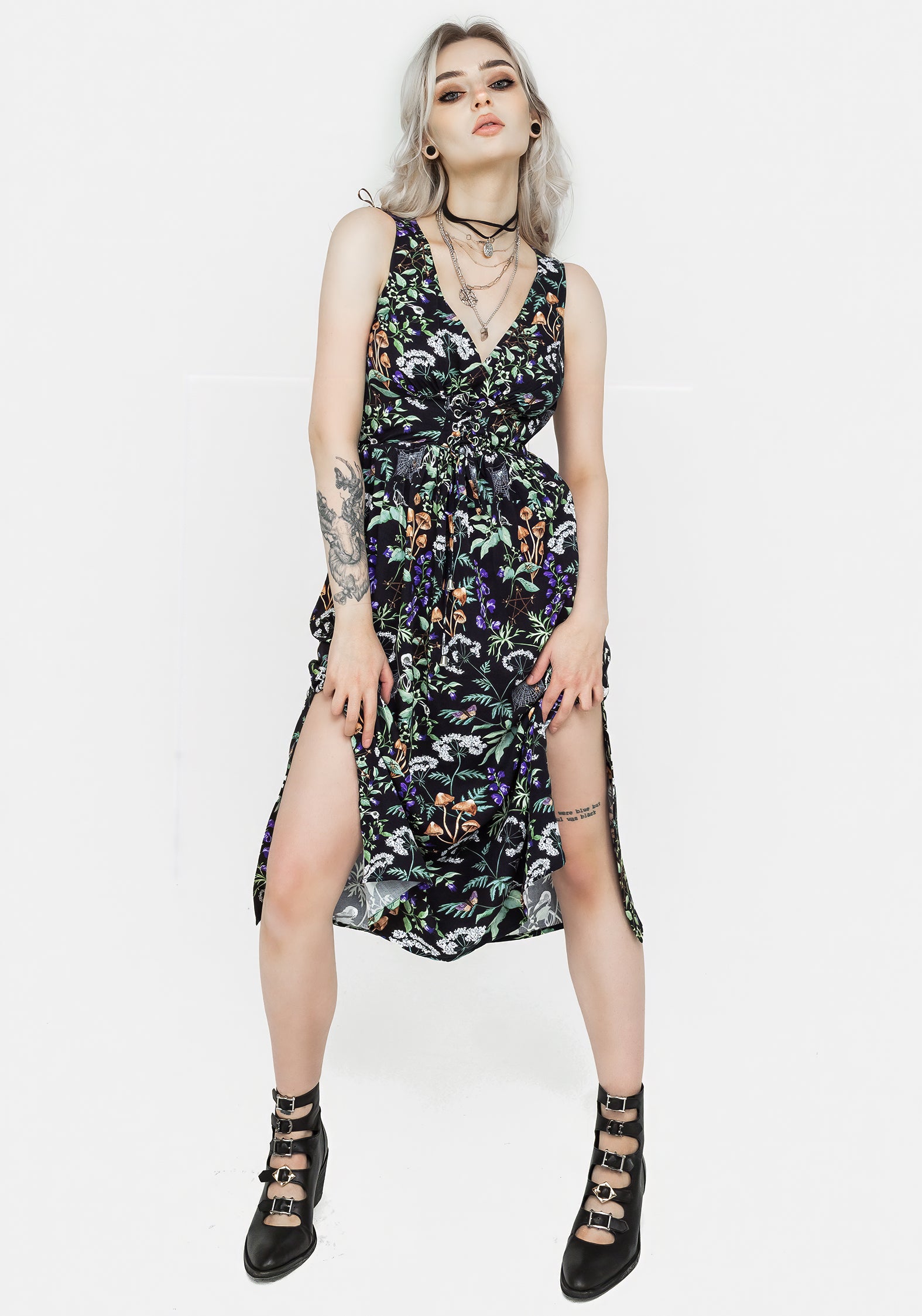 Vesna Lace Front Midi Dress | Disturbia - Shop Women's Gothic ...
