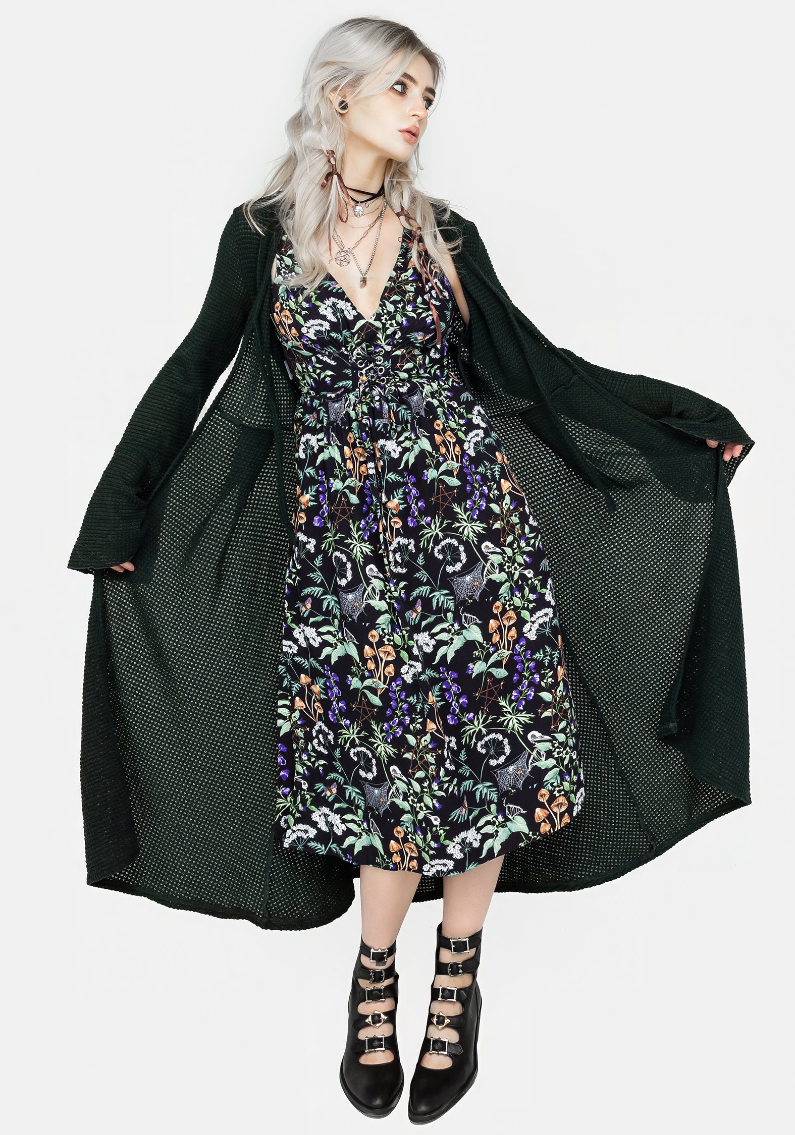 Vesna Lace Front Midi Dress – Disturbia