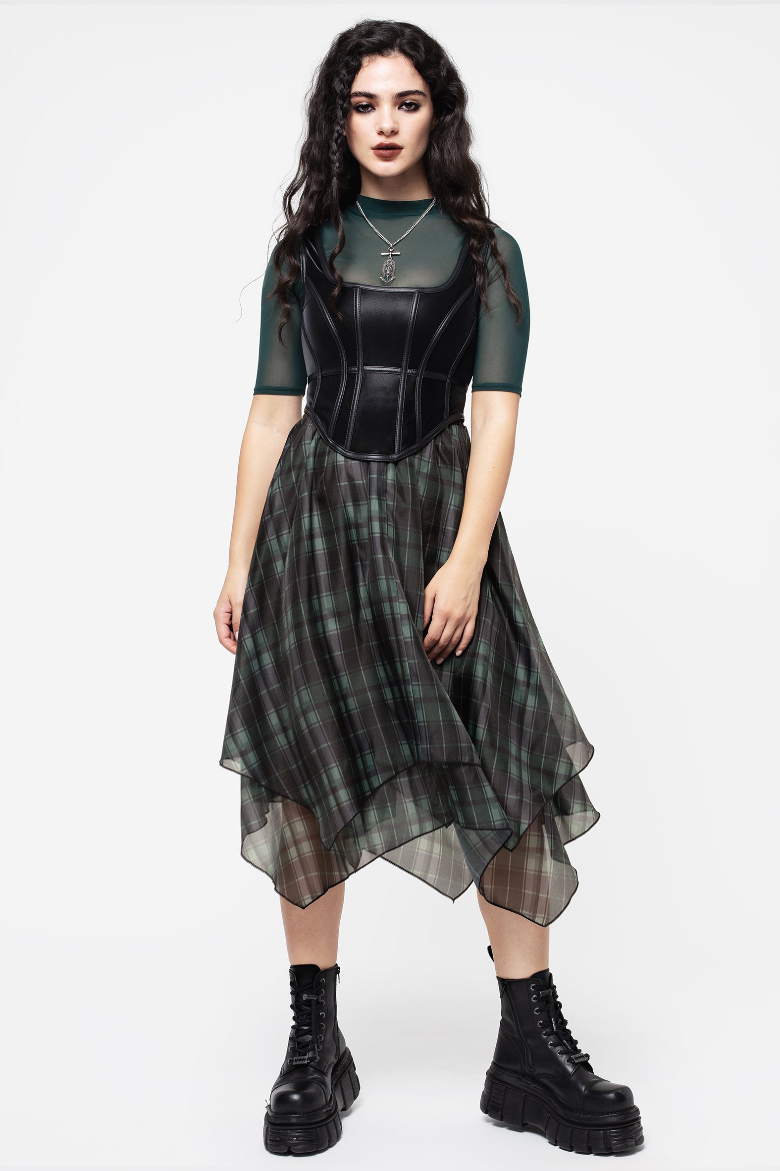 Jinx Mesh Short Sleeve Top - Green | Disturbia - Shop Women's Gothic ...