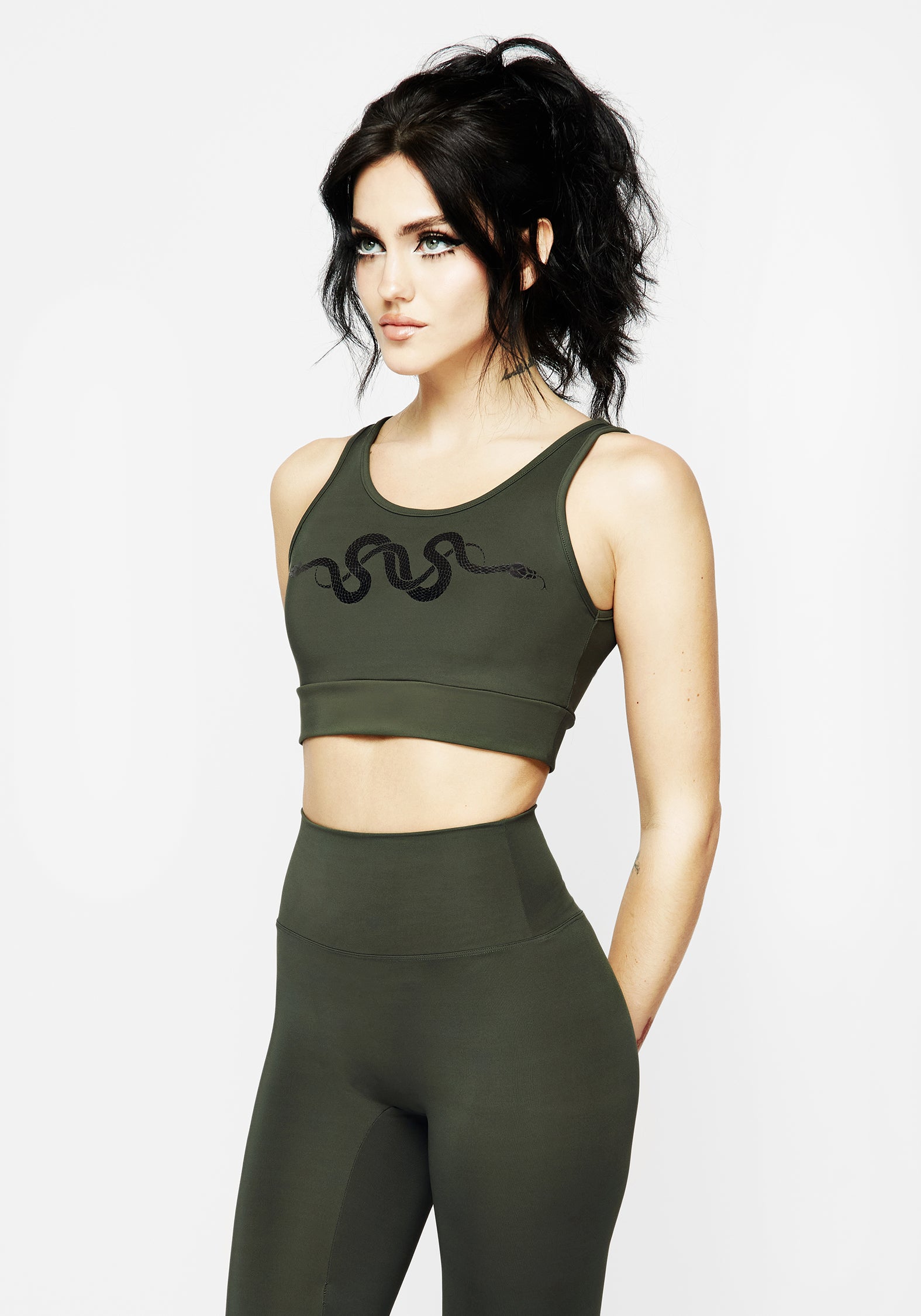 Venin Snake Racerback Athleisure Bra | Disturbia - Shop Women's Gothic ...