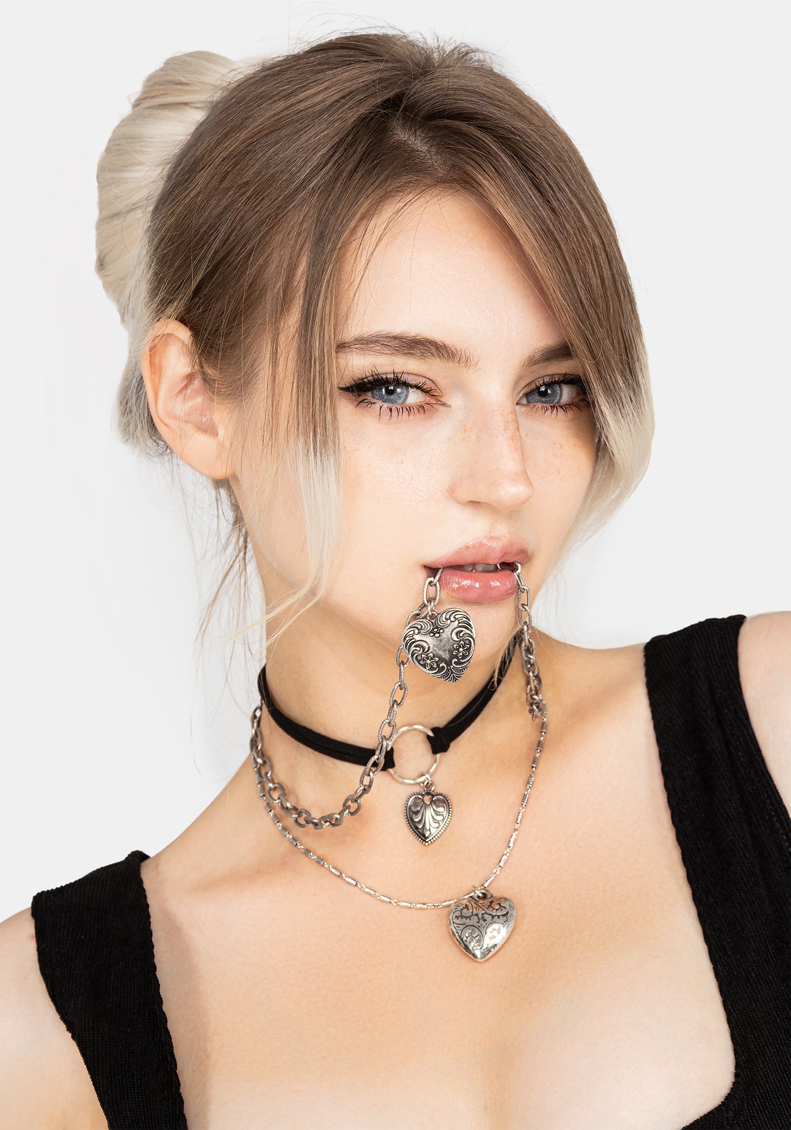 Deceiver Heart Layered Choker Necklace | Disturbia - Shop Women's ...