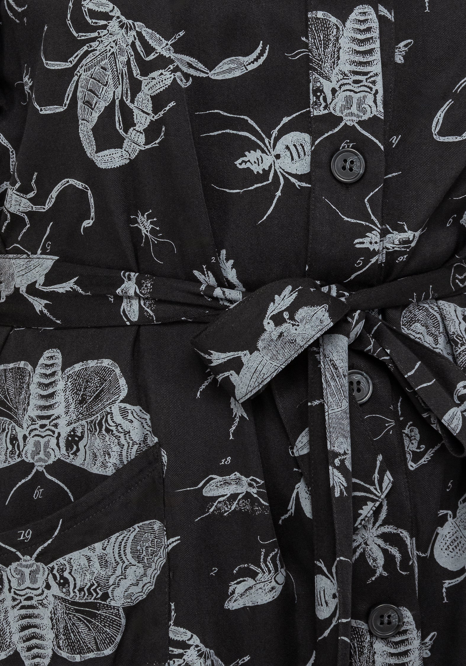 Parasite Bugs Short Sleeve Mini Shirt Dress - Black | Disturbia - Shop ...