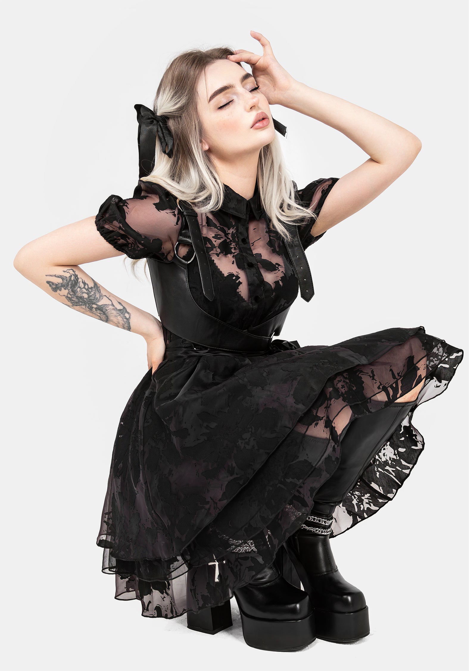 Spectre Layered Mini Shirt Dress | Disturbia - Shop Women's Gothic ...