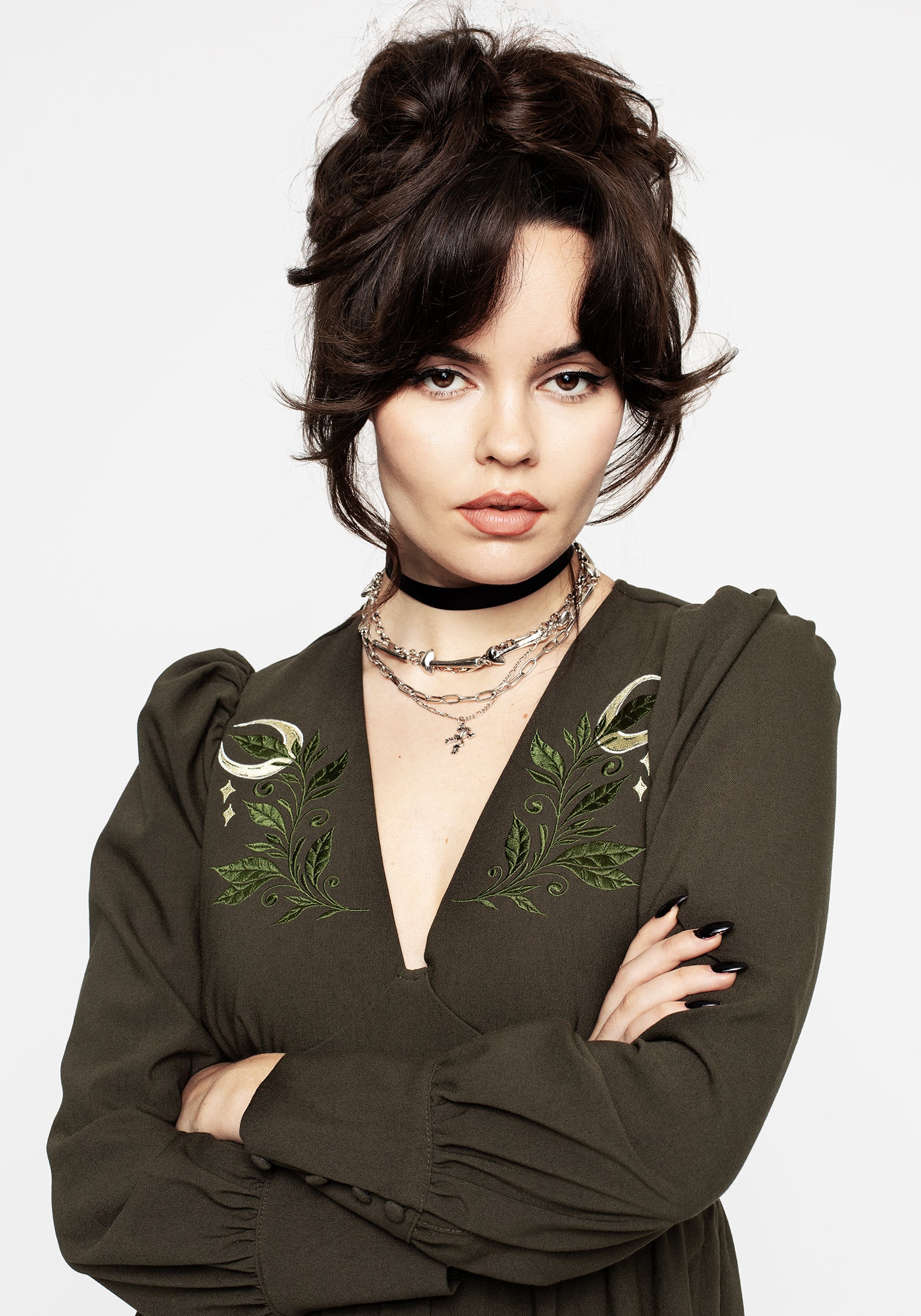 Huldra Embroidered Midi Dress | Disturbia - Shop Women's Gothic ...