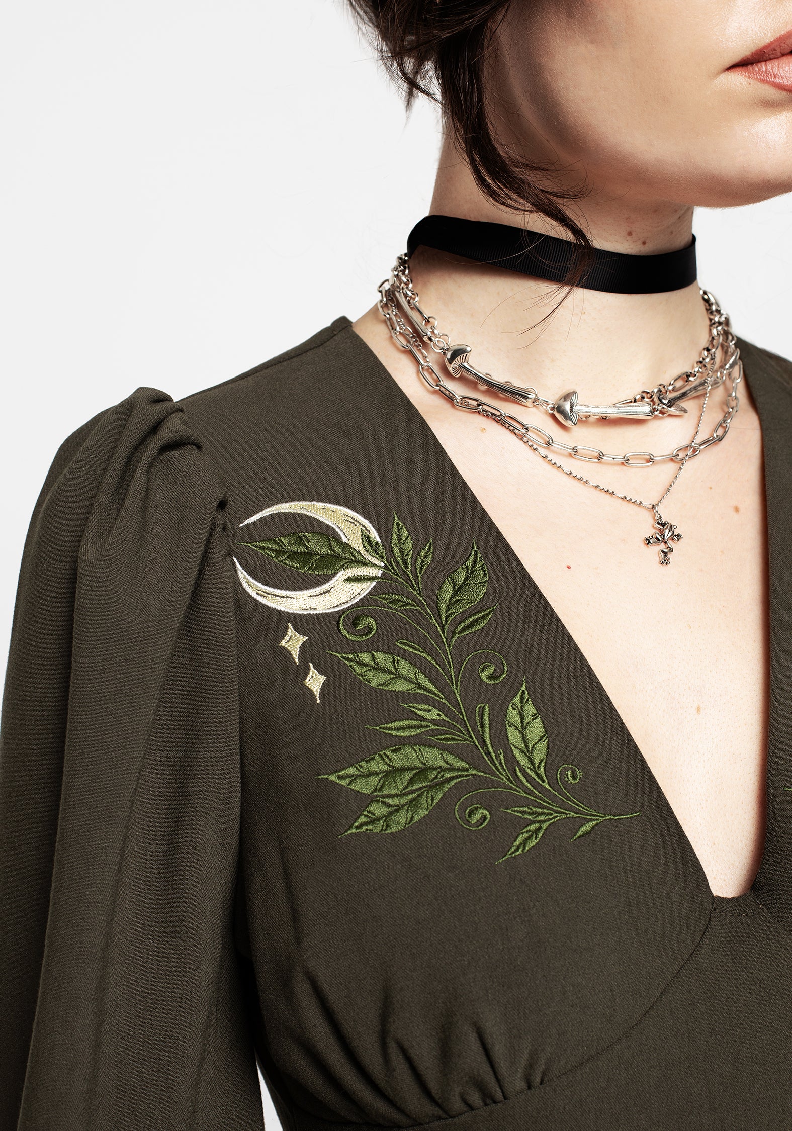 Huldra Embroidered Midi Dress | Disturbia - Shop Women's Gothic ...