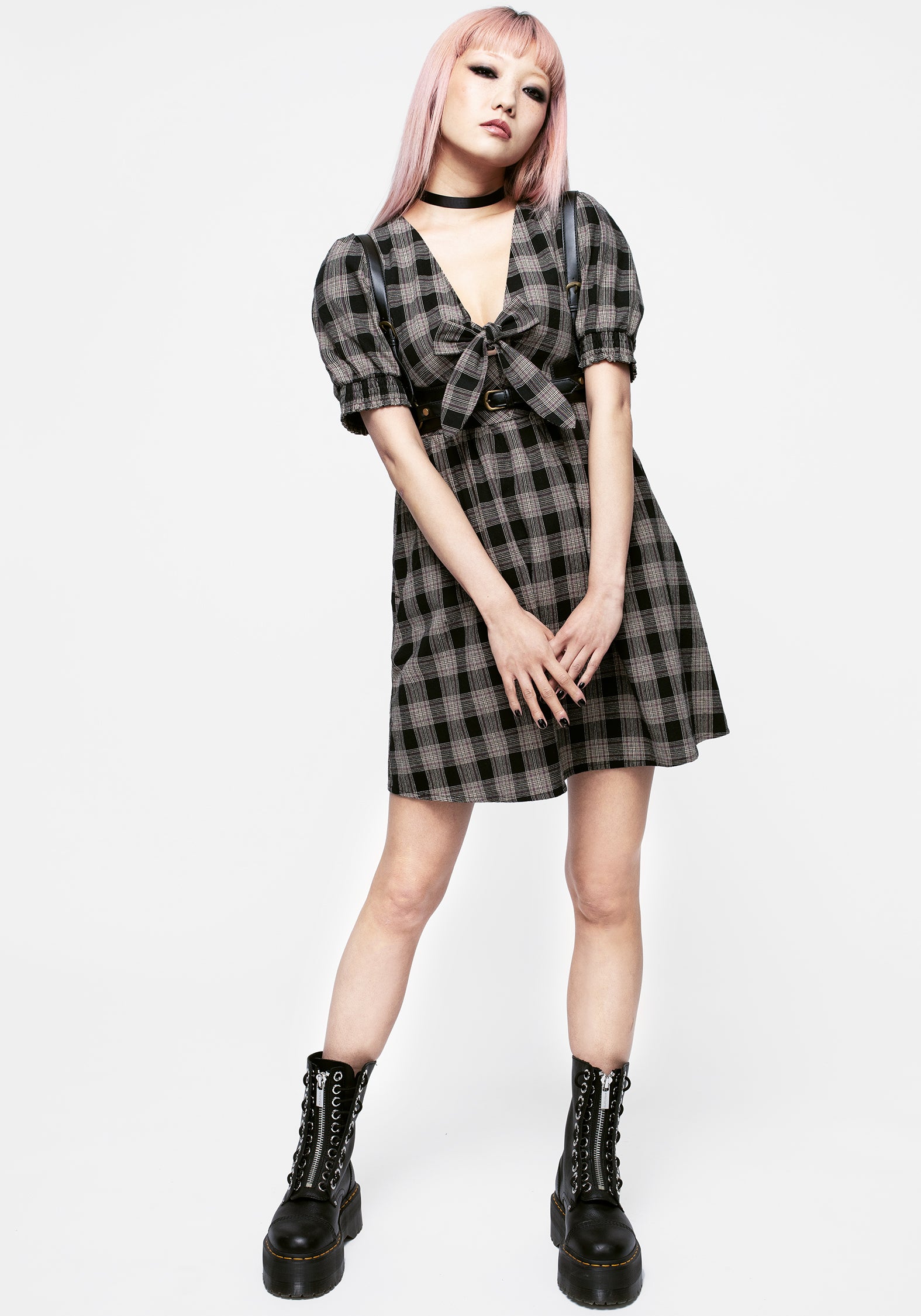 Glenda Check Mini Dress | Disturbia - Shop Women's Gothic, Alternative & Dark Romantic Fashion ...