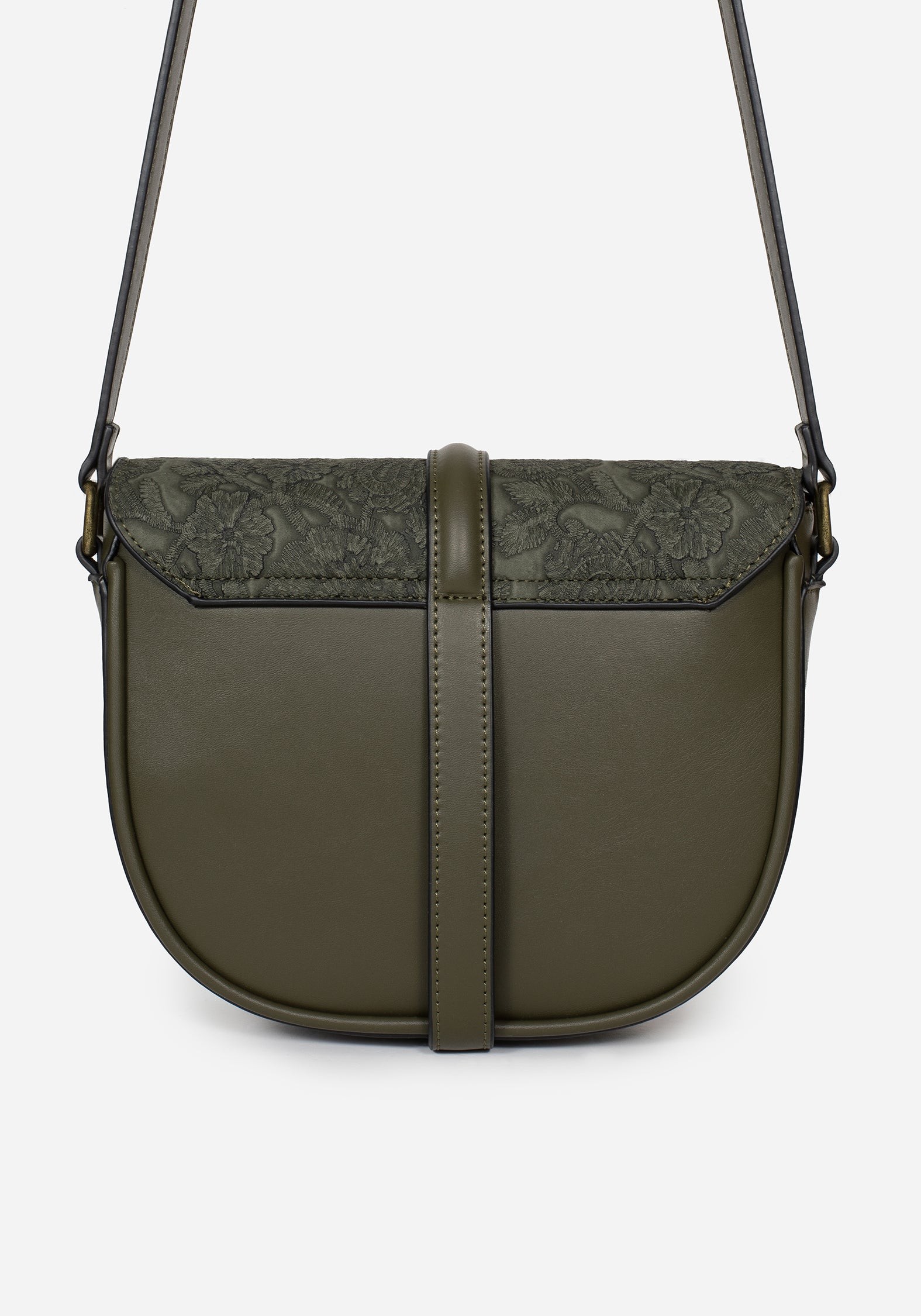 Cypress Paisley Debossed Crossbody Satchel Bag - Green | Disturbia ...