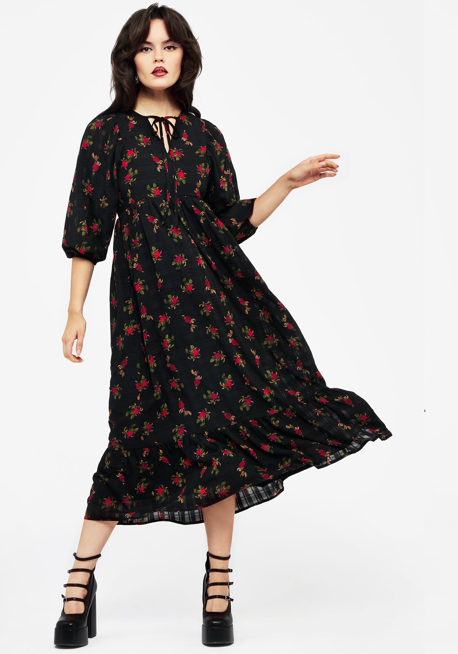 Darcey Floral Print Chiffon Midaxi Dress | Disturbia - Shop Women's ...