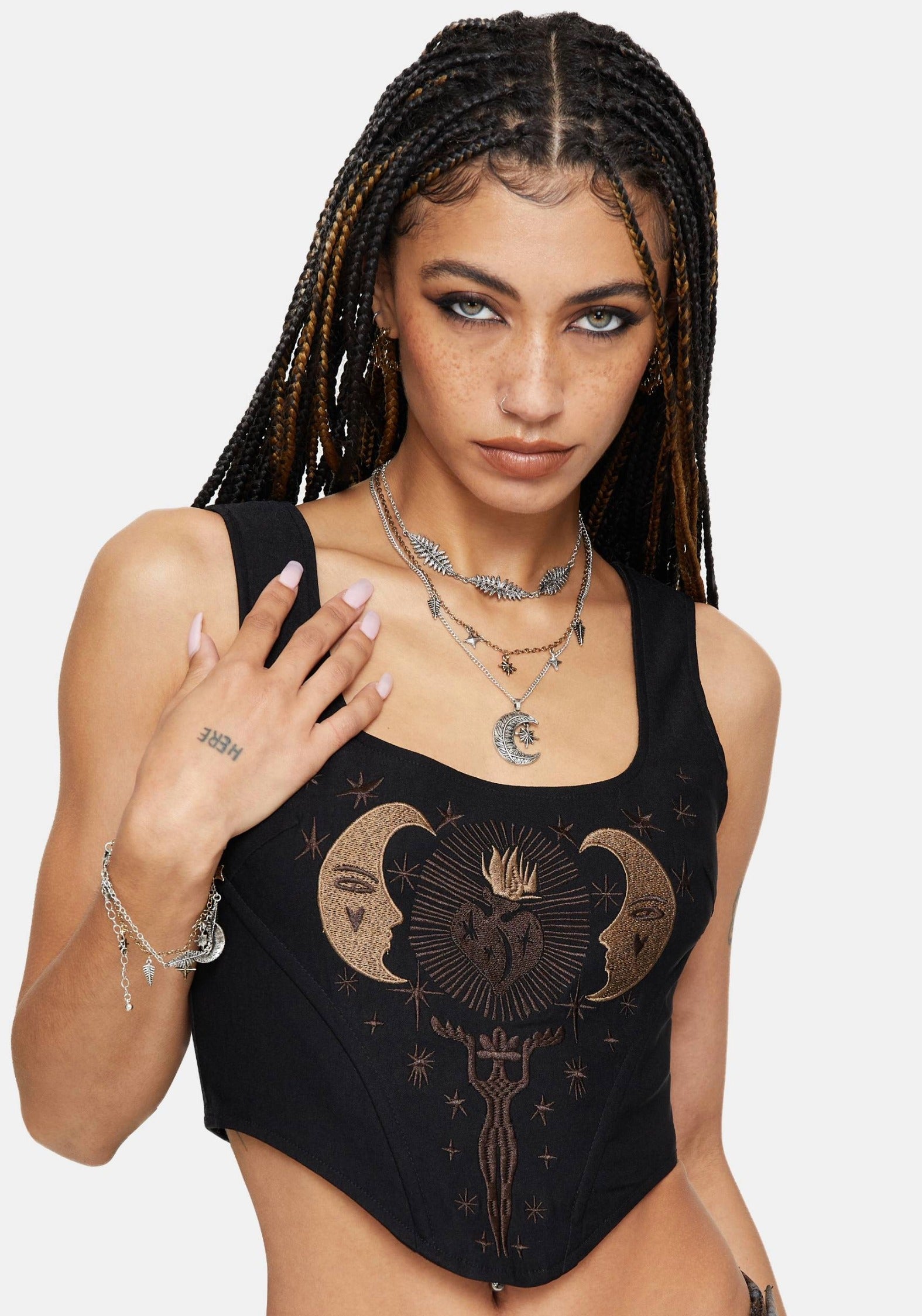 Volara Celestial Moon Embroidered Corset – Disturbia
