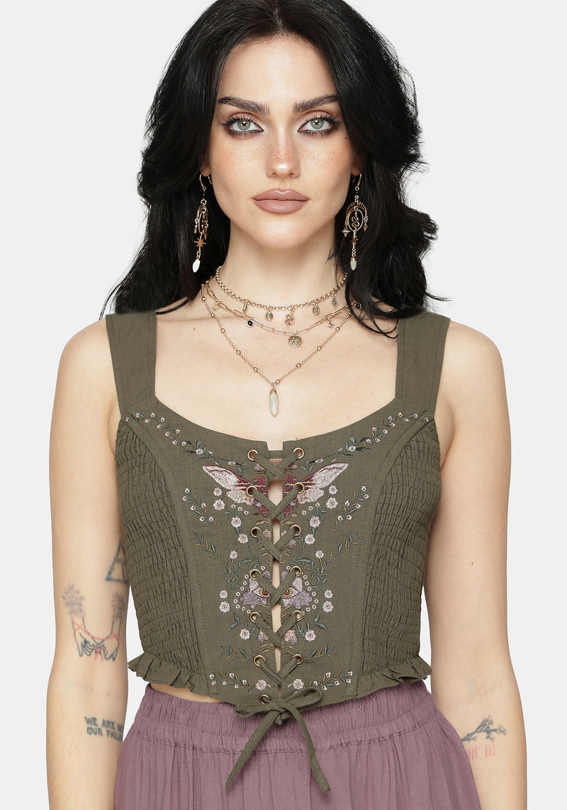 Siora Folklore Embroidered Corset Top – Disturbia