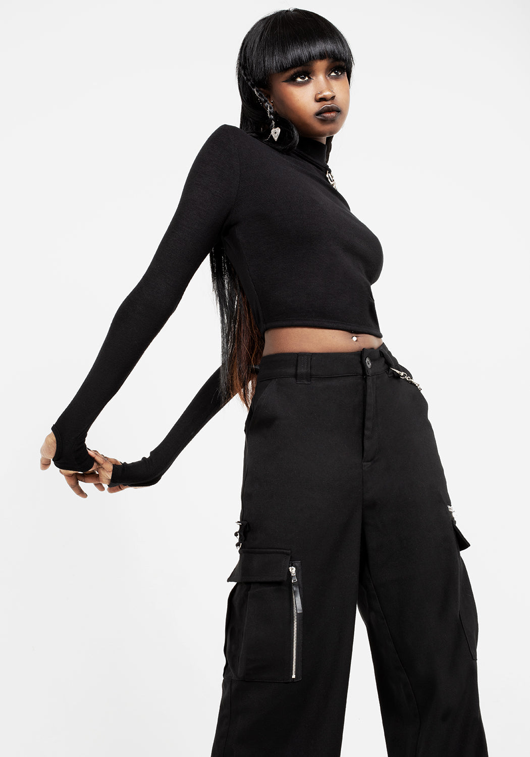 APOCALYPSE WIDE LEG CARGO TROUSER | Disturbia - Shop Women's Gothic, Alternative & Dark Romantic ...